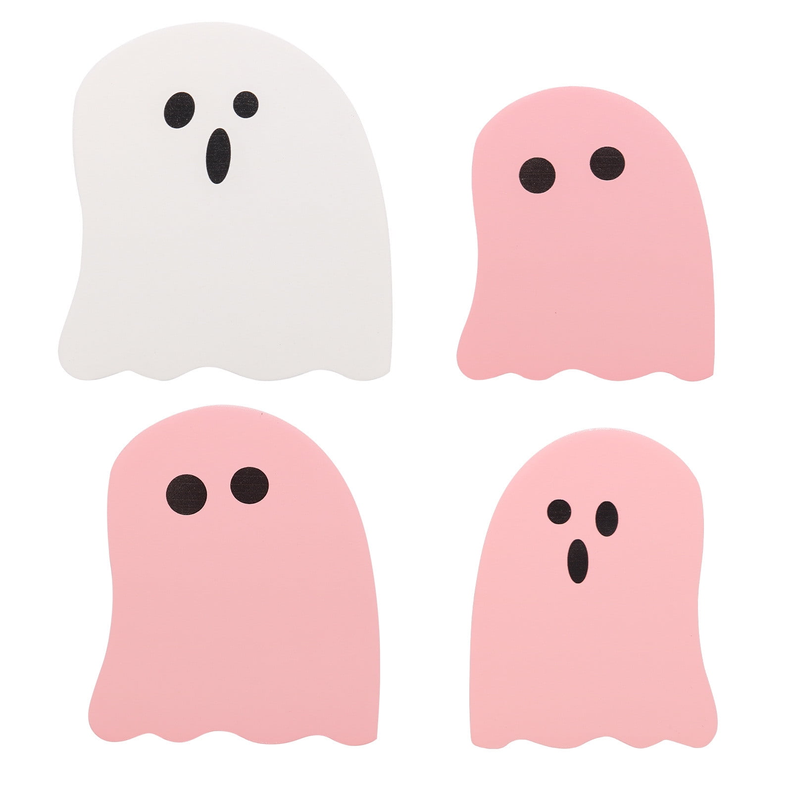 Wooden Ghost Decor,4pc Ghost Decorations Halloween Inside,Halloween ...