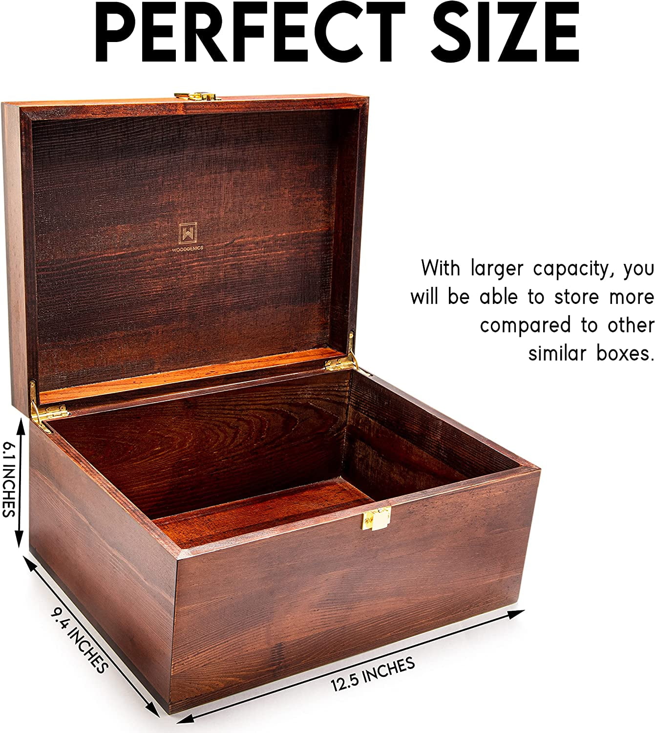 Wooden Gift Boxes - Large Memory Box For Keepsakes, Decorative Boxes ...