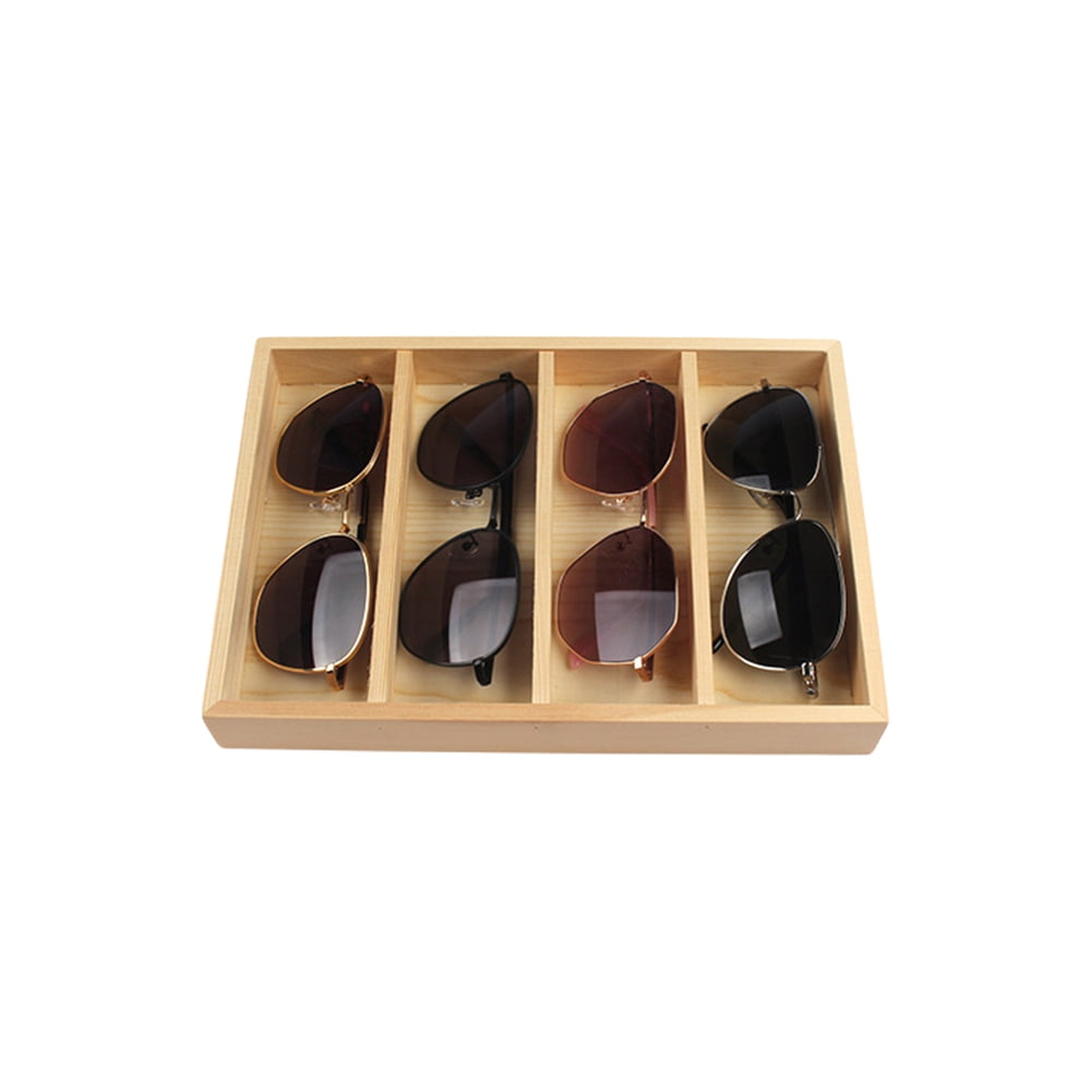 Wooden Glasses Eyeglass Eyewear Sun glasses Sunglasses Box Storage Case ...