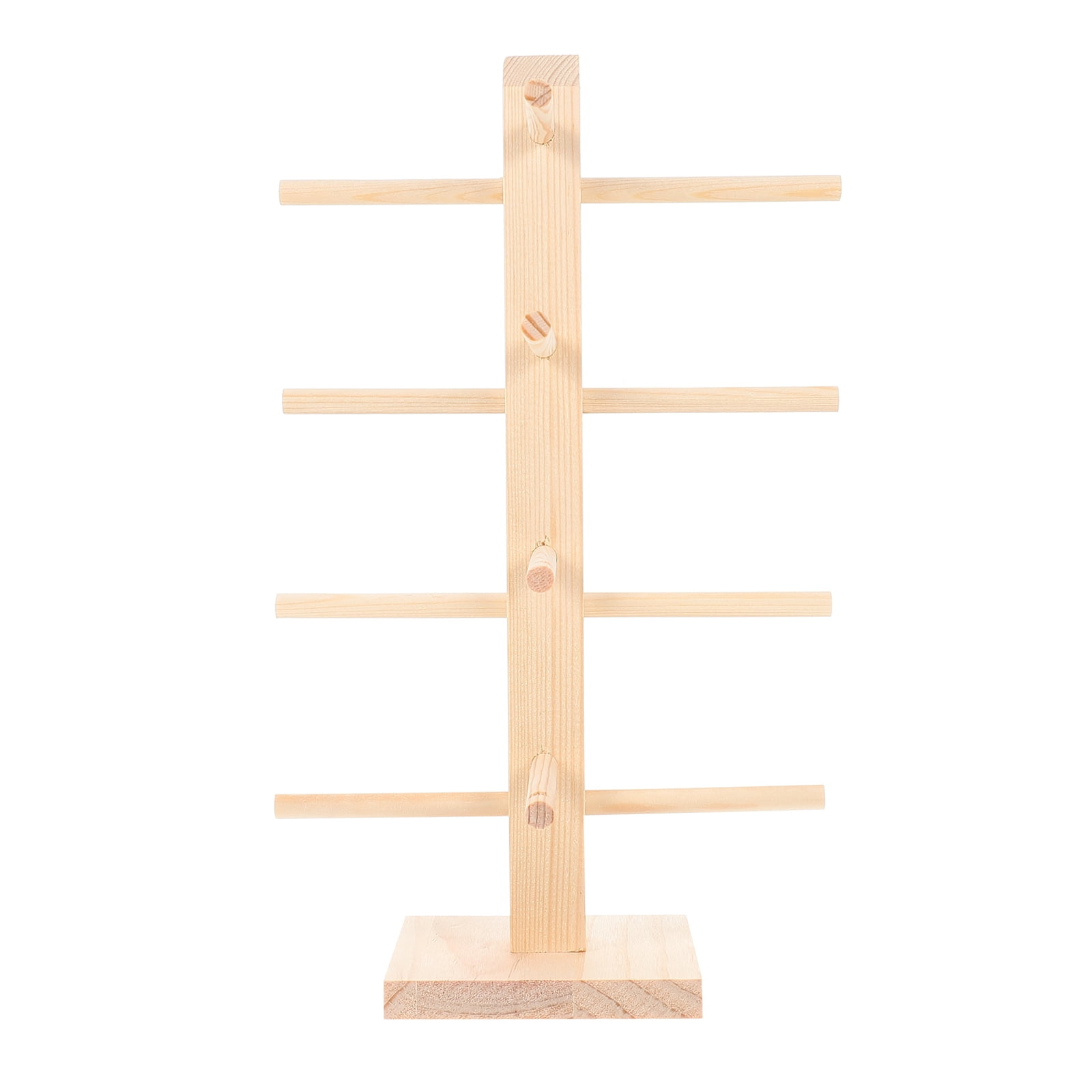Wooden Glasses Stand Display Holder: Eyeglasses Frame Riser 4 Tier Wood ...