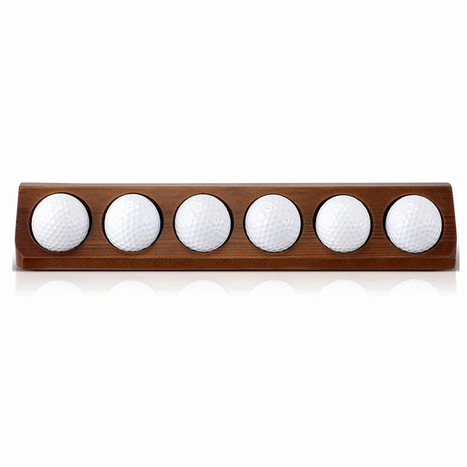 Wooden Golf Ball Display Case 6 Standard Size Wall Mount Stand Holder ...