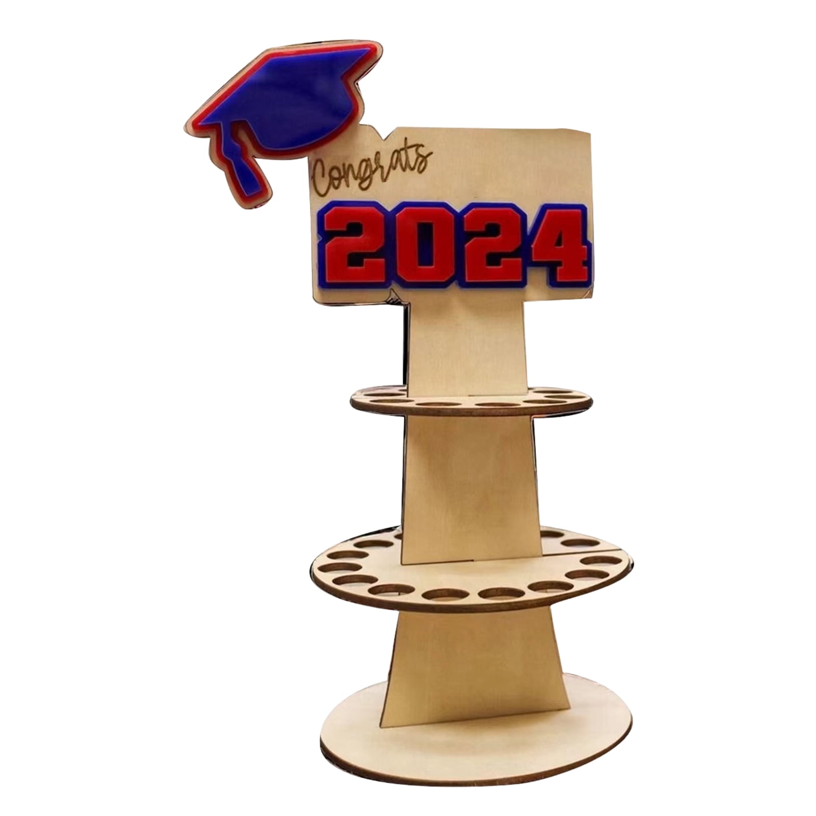 Wooden Graduation Money Holder Congratulation Card Rack Money Cake ...