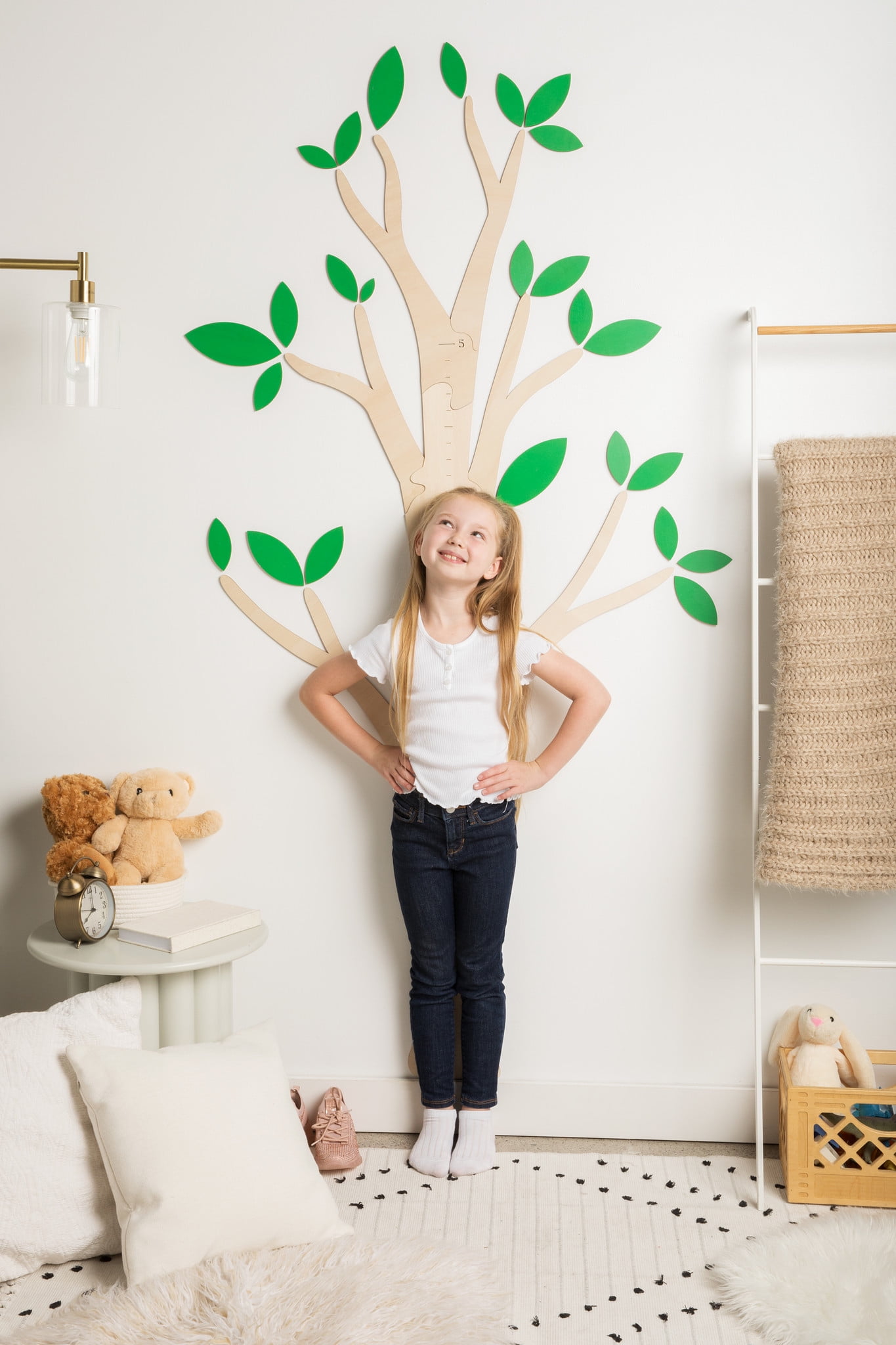 Wooden Growth Chart for Wall,Tree Design, Height Chart for Kids ...