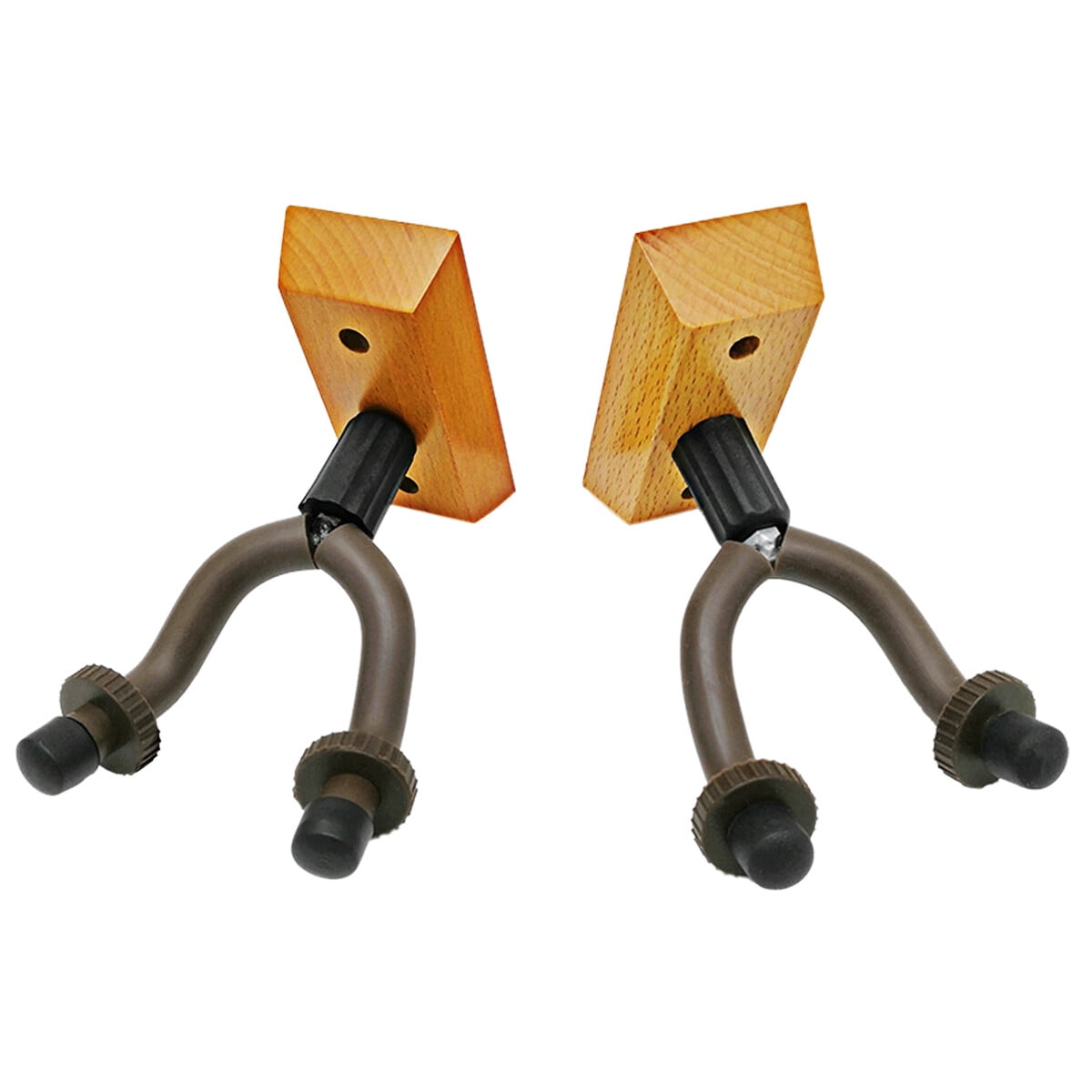 Wooden Guitar Hangers Wall Mount Adjustable Arm 2 Pcs Holder Set ...