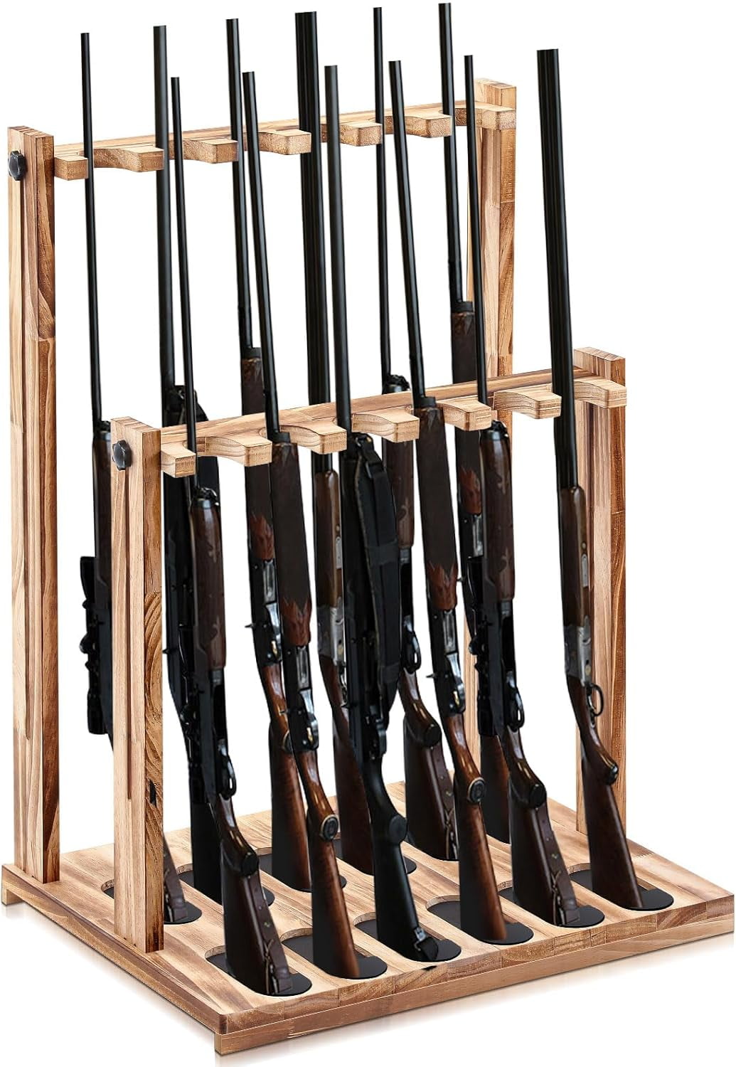 Wooden Gun Racks Floor Standing Rifle Racks Indoor Freestanding ...