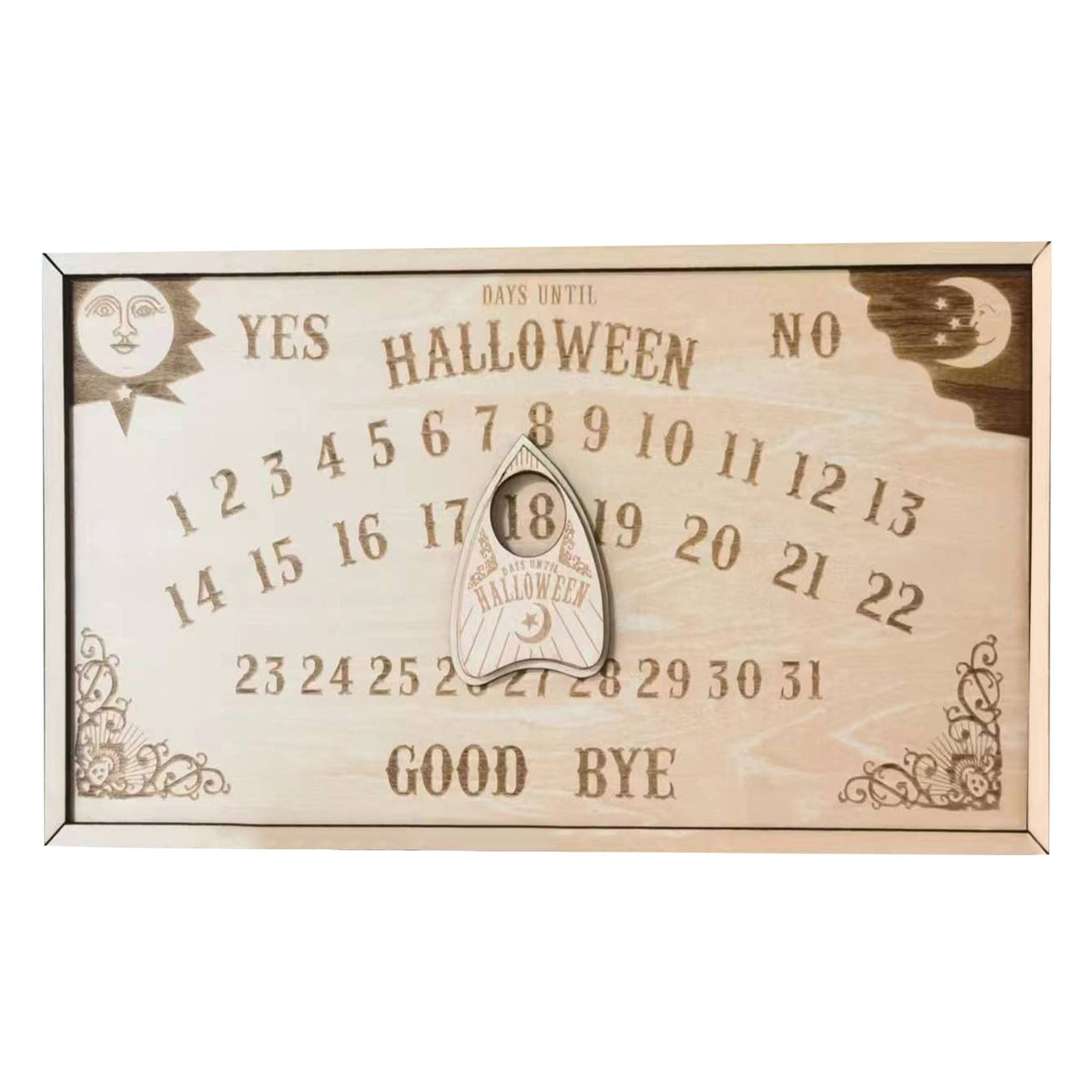 Wooden Halloween Countdown Calendar - DIY Moving Block Advent Calendar ...