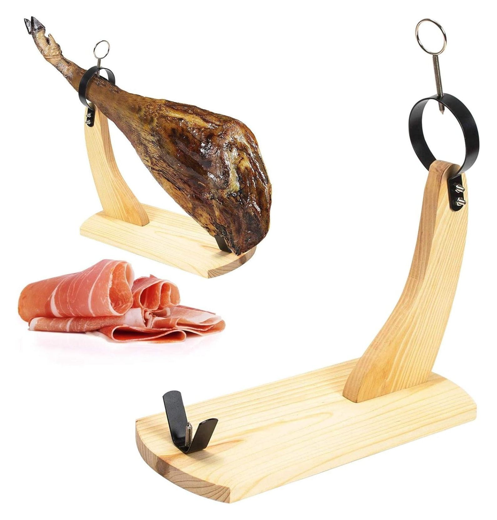 Wooden Ham Holder With Non-slip Pad, Ham Stand for Jamonero Serrano Ham ...