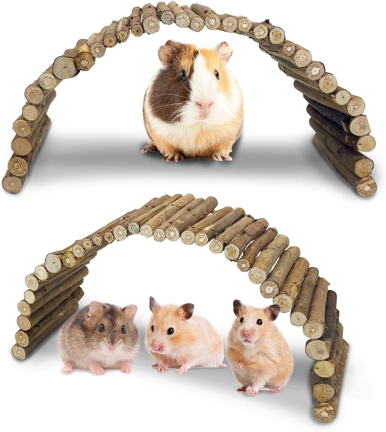 Wooden Hamster Bridge Ladder 19.7" L x 5.9" W Large Climbing Toy ...