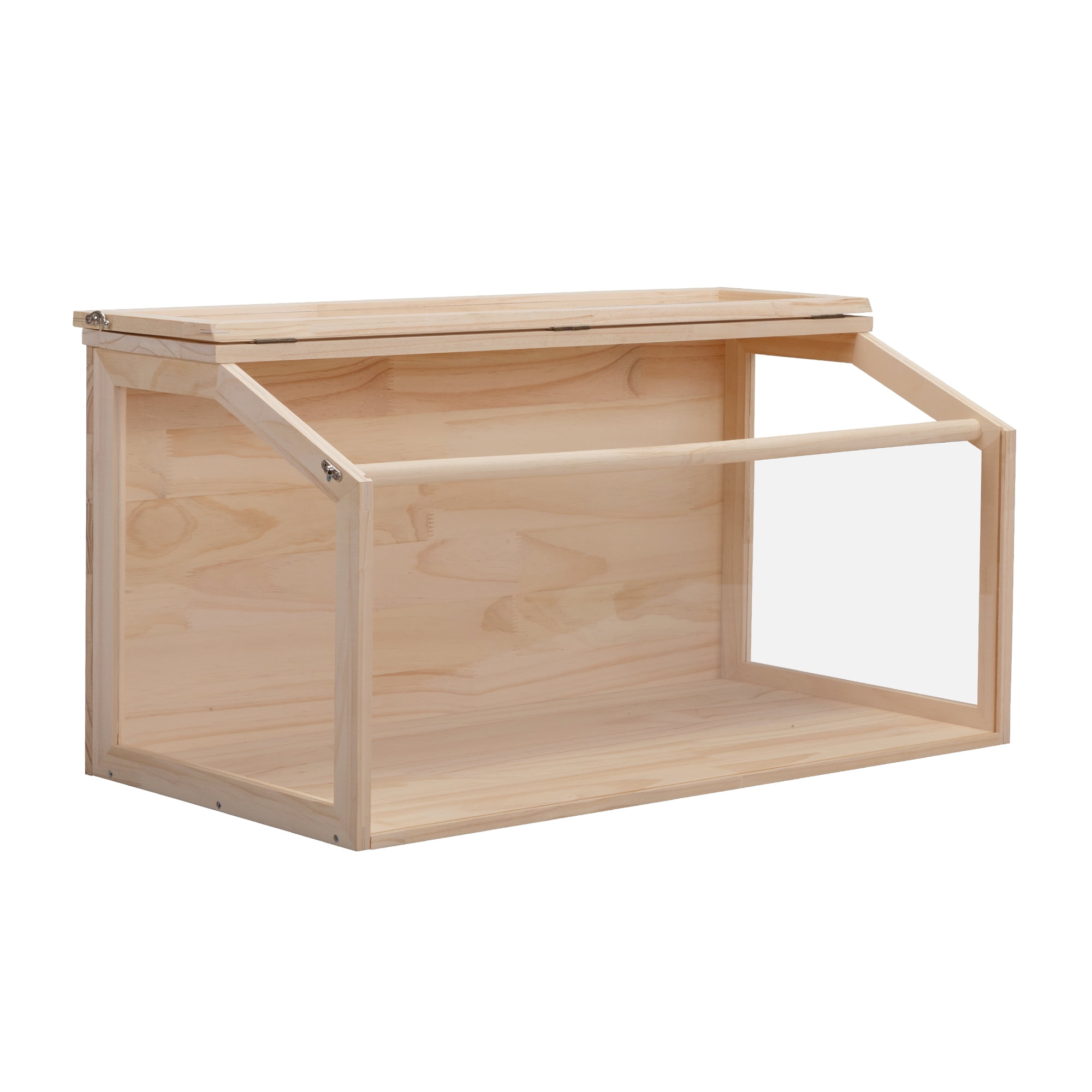 DUOSONG Wooden Hamster Cage Small Animals House, Acrylic Hutch For ...
