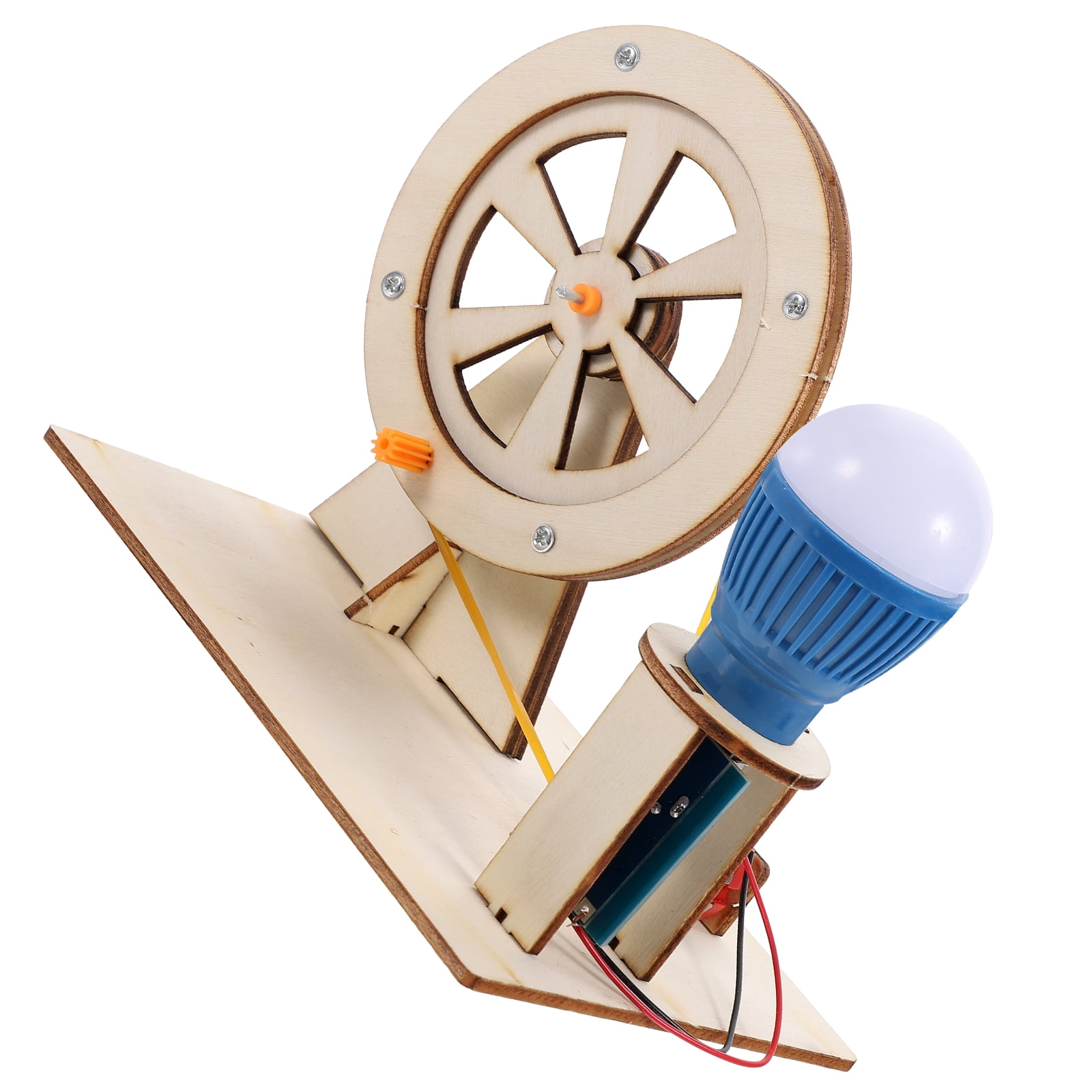 Wooden Hand Generator Easy Assembly Manual Generator Wood Diy Electric ...