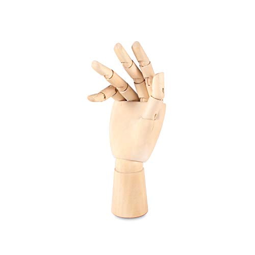 Wooden Hand Model, 7" Kid’s Art Mannequin Hand Sectioned Opposable ...