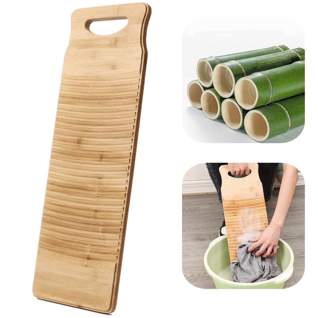 Natural Bamboo Washboard for Laundry, Bamboo Hand Washing Board ...