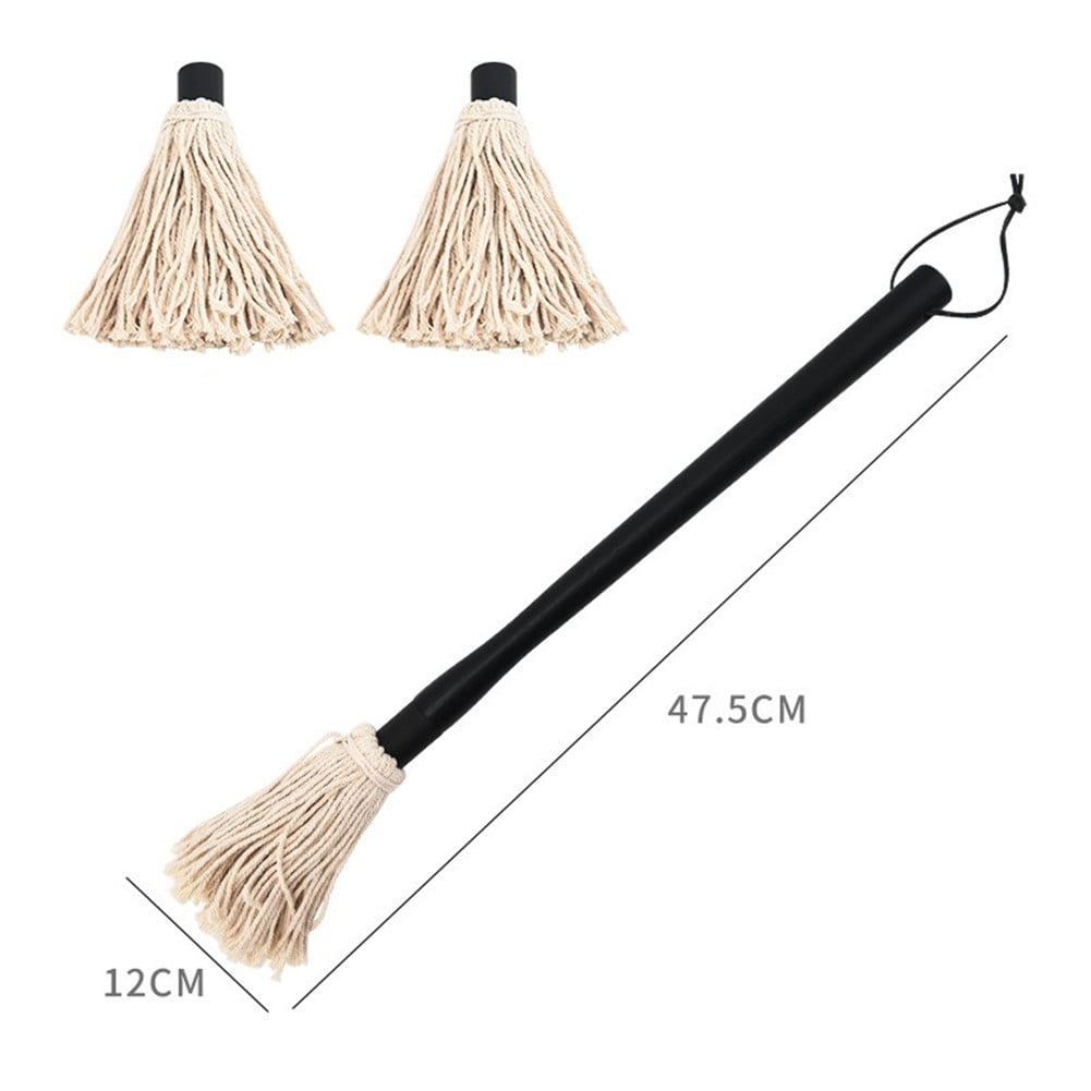 Wooden Handle BBQ Basting Brush Set with Replacement Heads - Grill ...