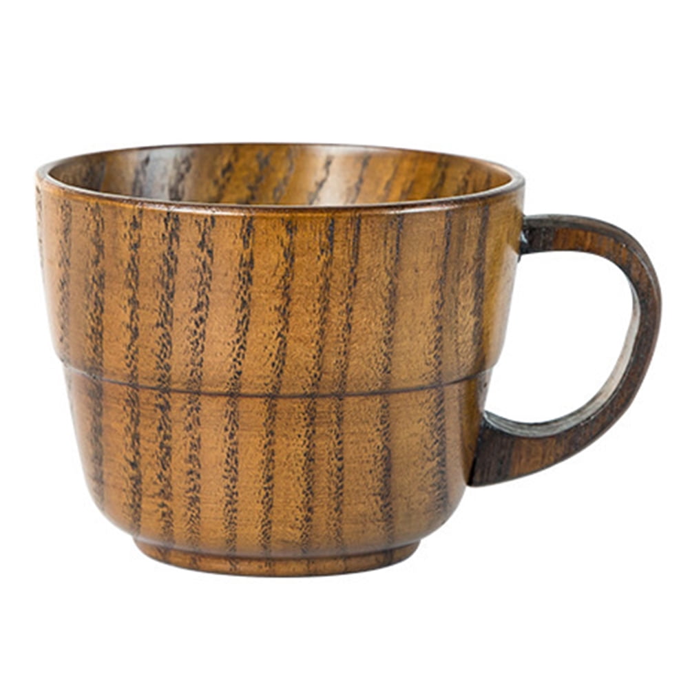 ADDHAT Rustic Wood Drinking Cup For Coffee Tea Water Daily Gatherings ...