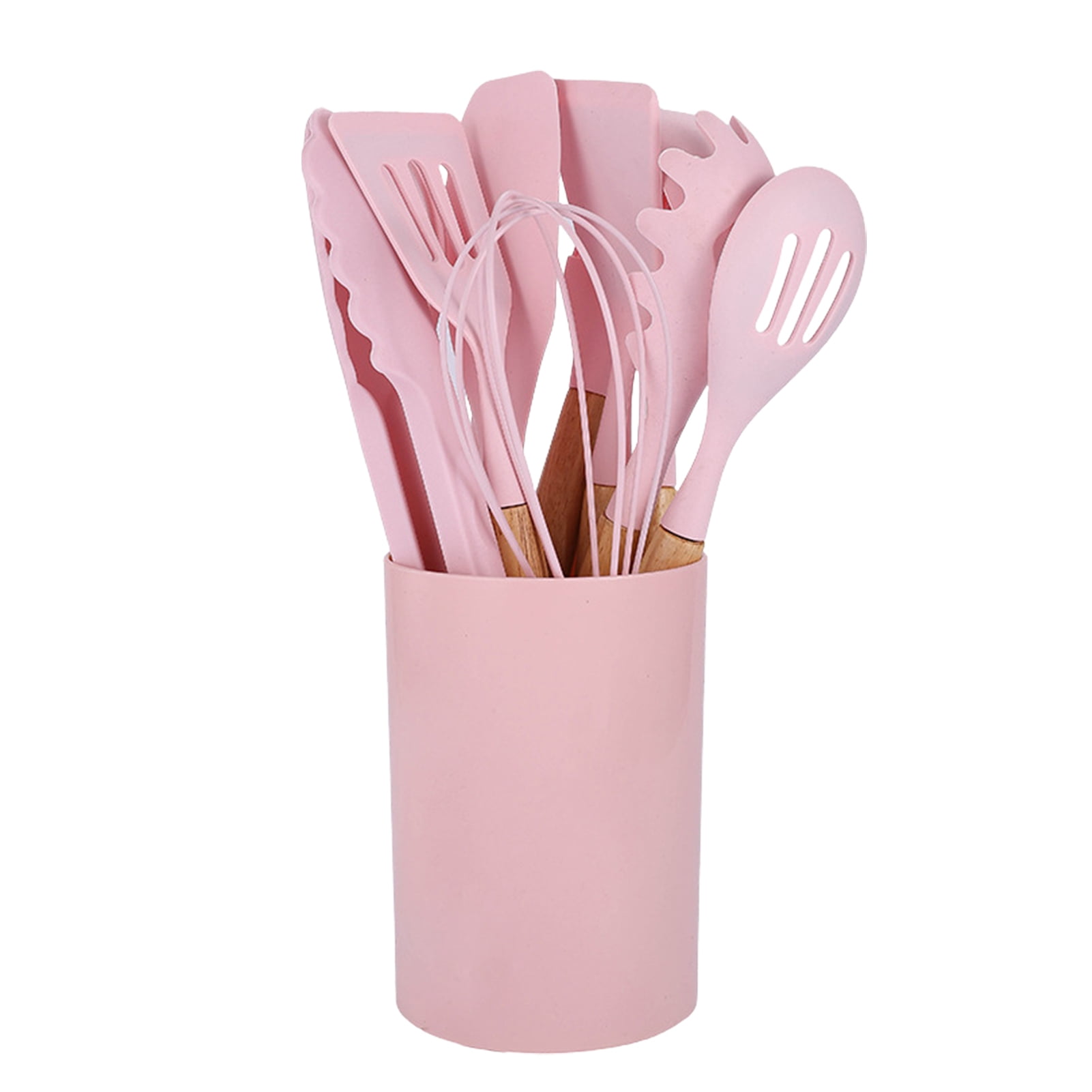 Wooden Handle Cooking Tools Silicone Kitchen Utensil Set Silicone ...