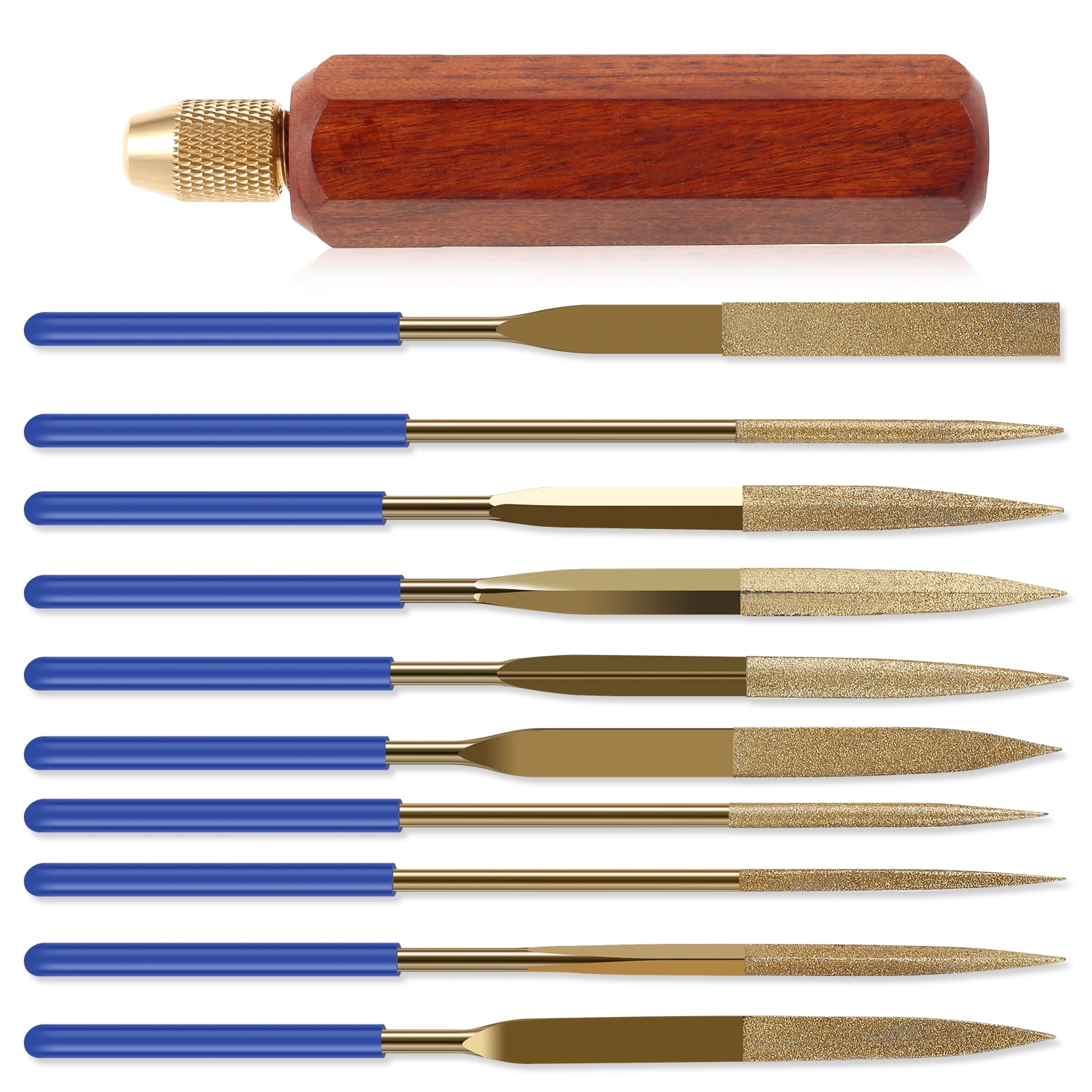 Wooden Handle Files Sturdy Wood Handle File Set Stable Good ...