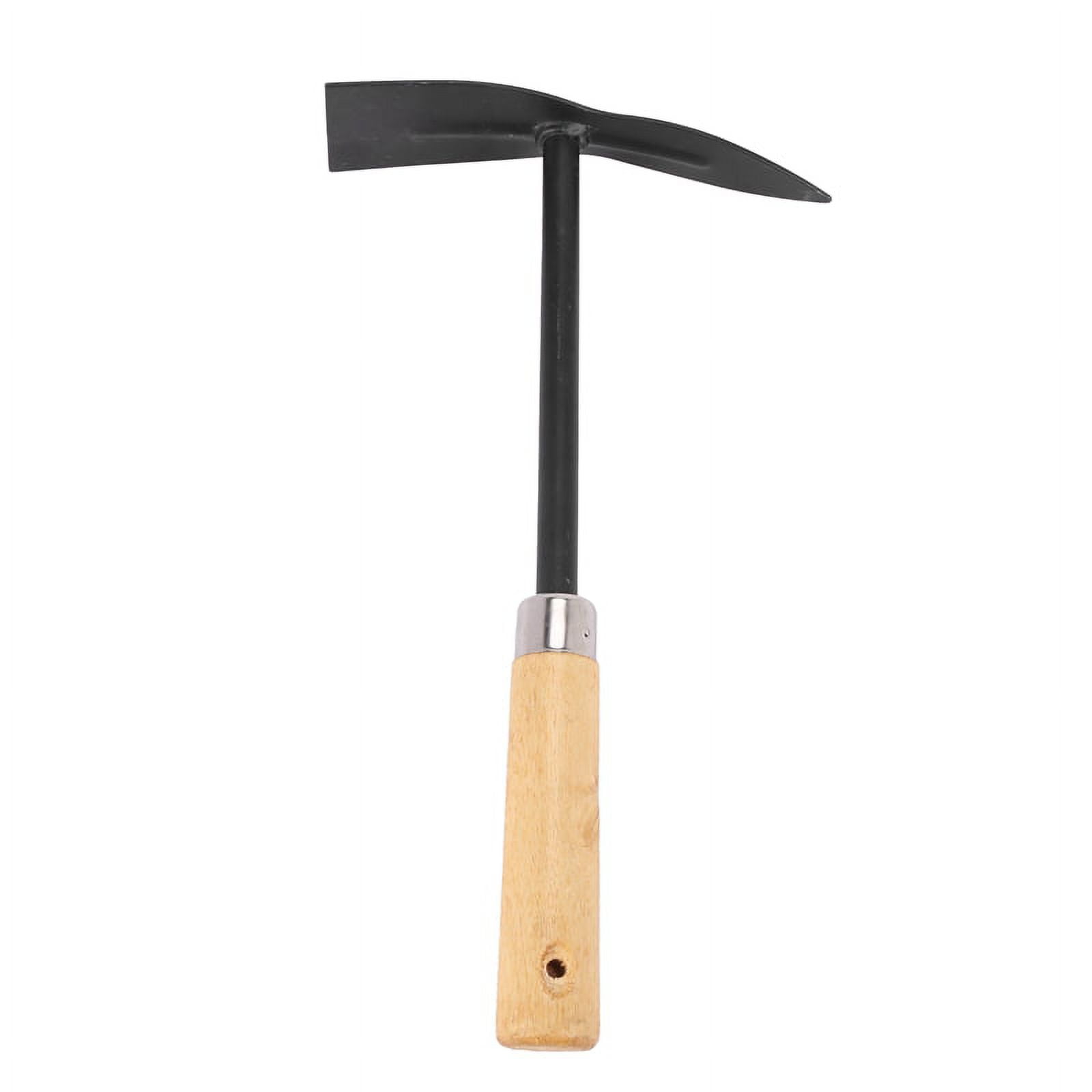 Wooden Handle Metal Hand Garden Tool Digging Hoe,black - Walmart.com