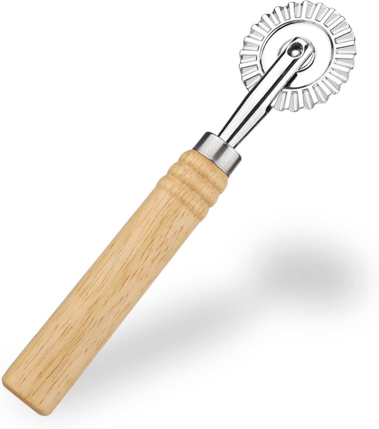 Wooden Handle Pasta Cutter Kitchen Tool Ravioli Crimper & Dough Roller ...