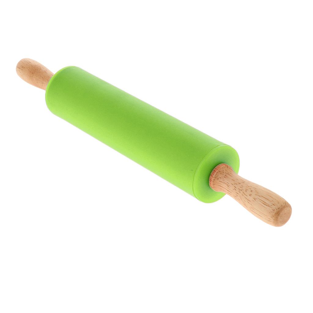 Wooden Handle Rolling Pin - Silicone Rollers for Baking - for ...