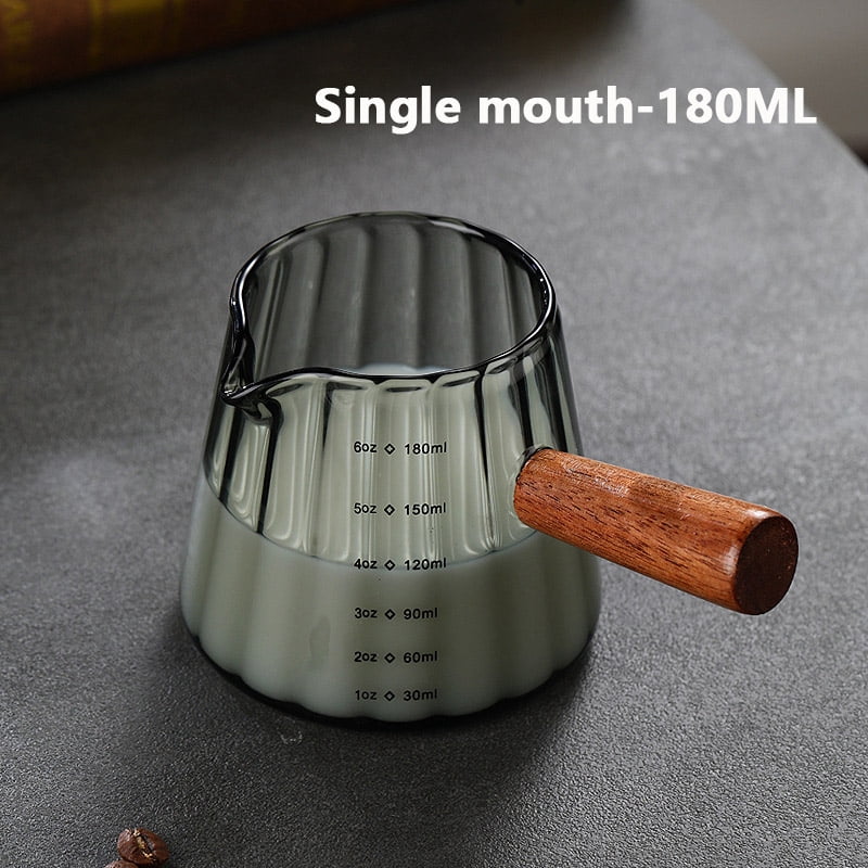 Wooden Handle Single And Double Mouth Small Milk Cup 90/120/180ML ...