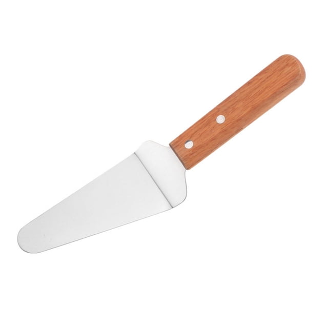 Wooden Handle Stainless Steel Cake Spatula Knife | Triangular Blade for ...