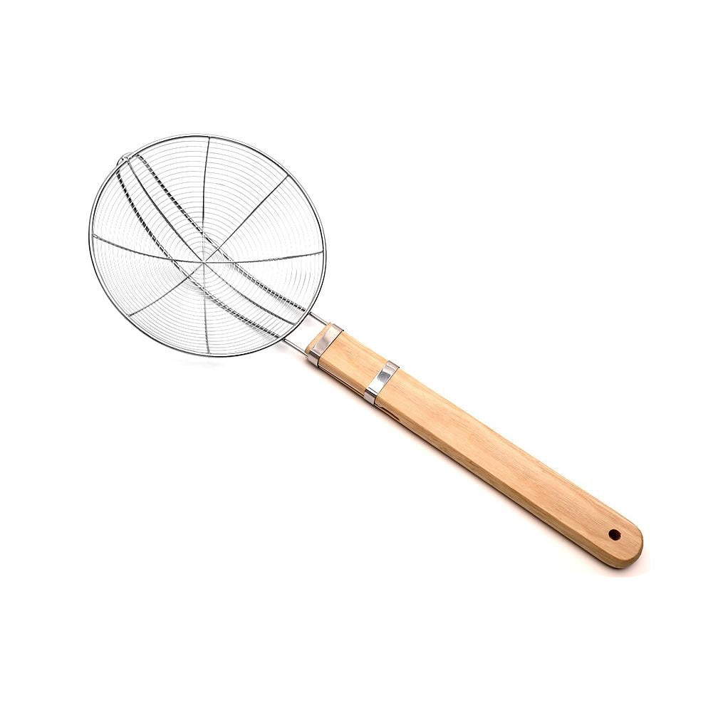 Wooden Handle Stainless Steel Colander U9Z9 - Walmart.com