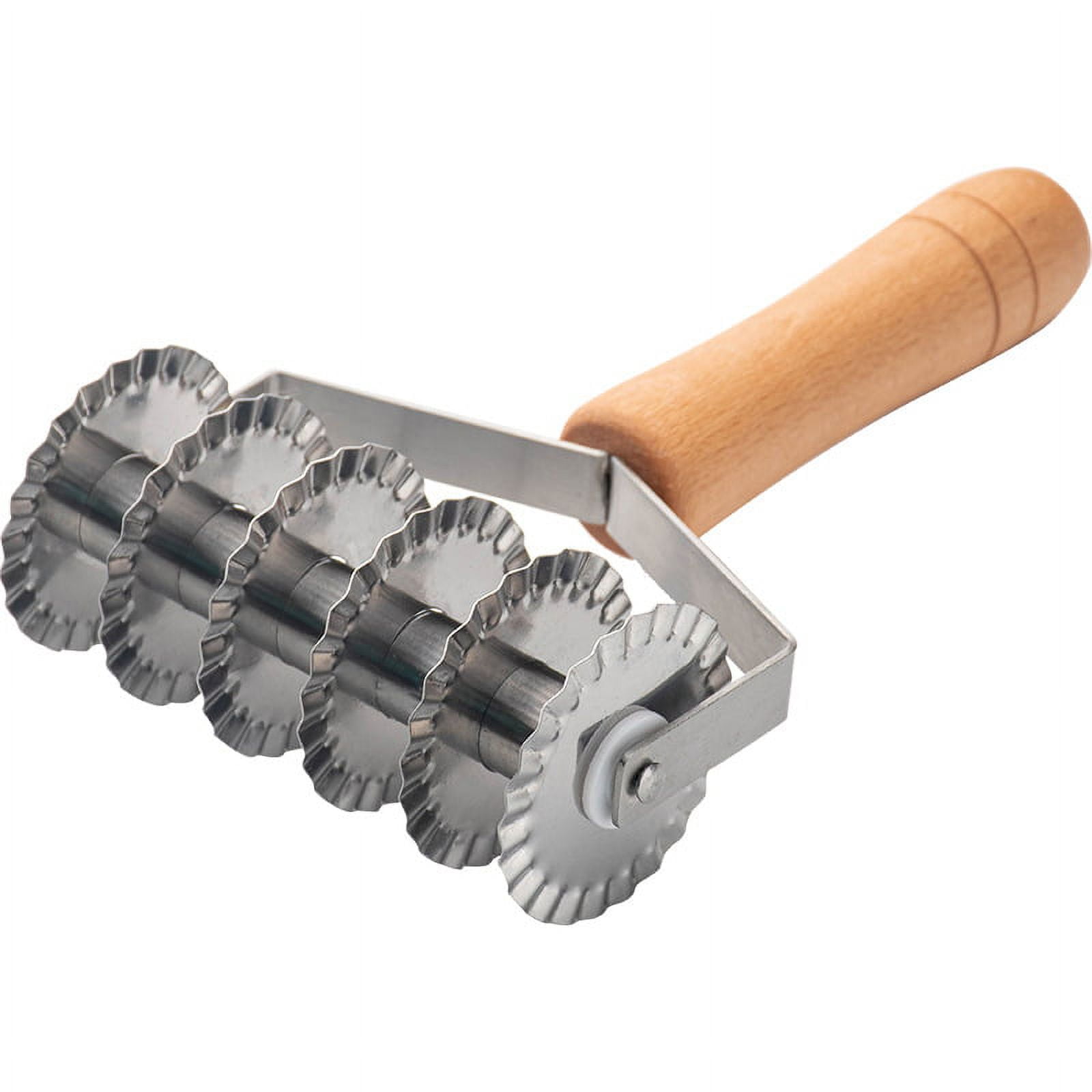 Wooden Handle Stainless Steel Pizza Wheel Knife 6-wheel Cutting Knife ...