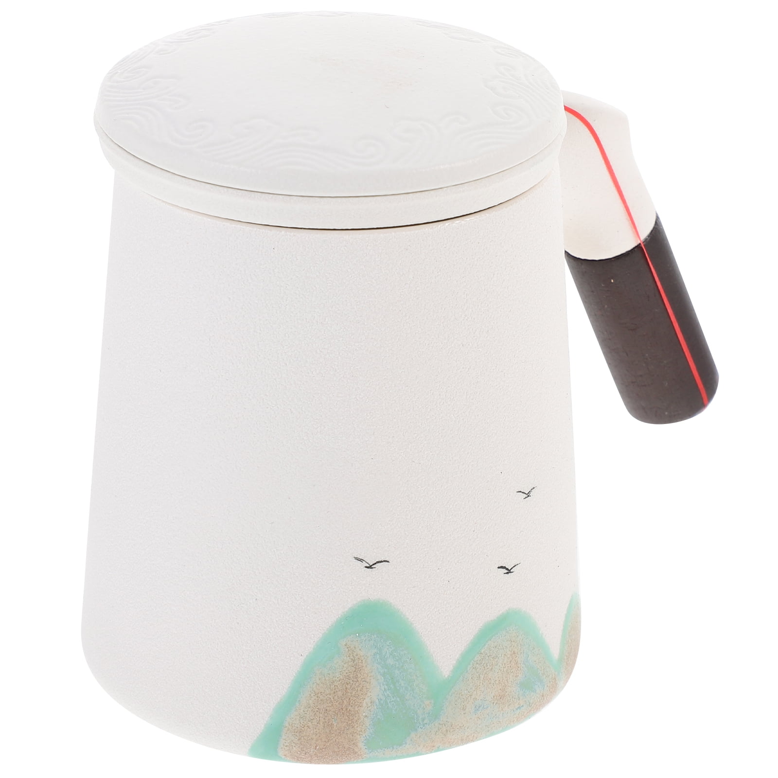 Wooden Handle Tea Cup Coffee Filter Drinking Glasses Household Mug ...