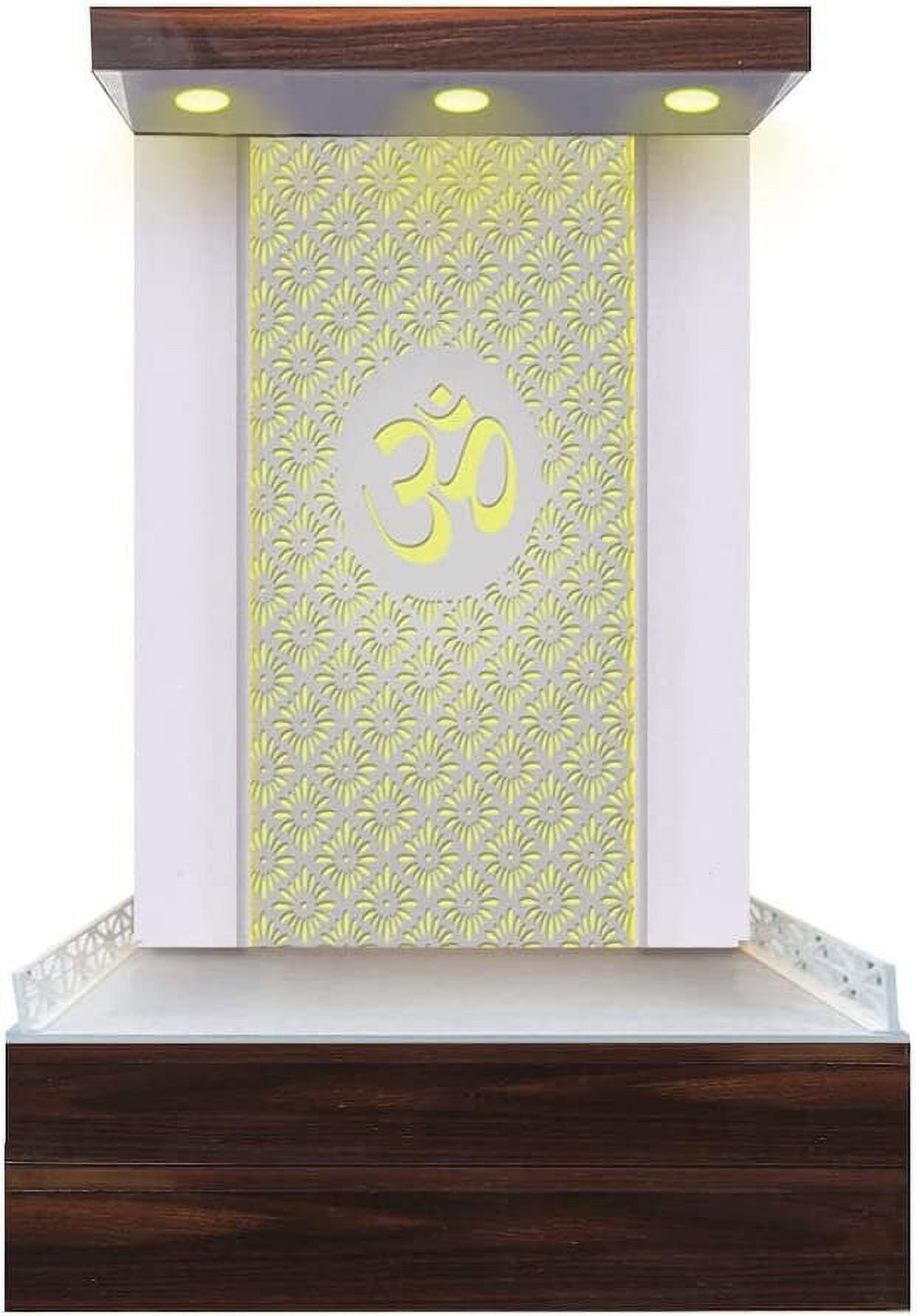 Wooden Handmade Designer LED Temple for Home / Pooja Mandir |Wall ...