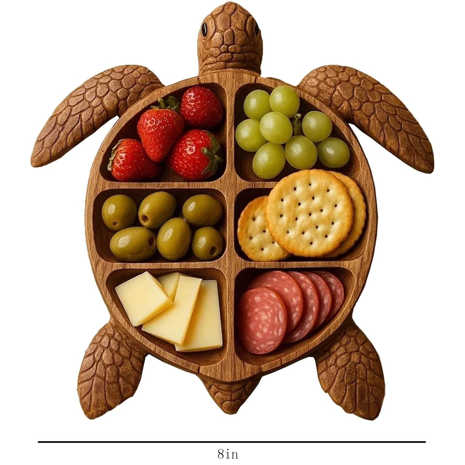 Wooden Handmade Turtle Fruit Decorative Bowl Centerpiece Hand Carved ...