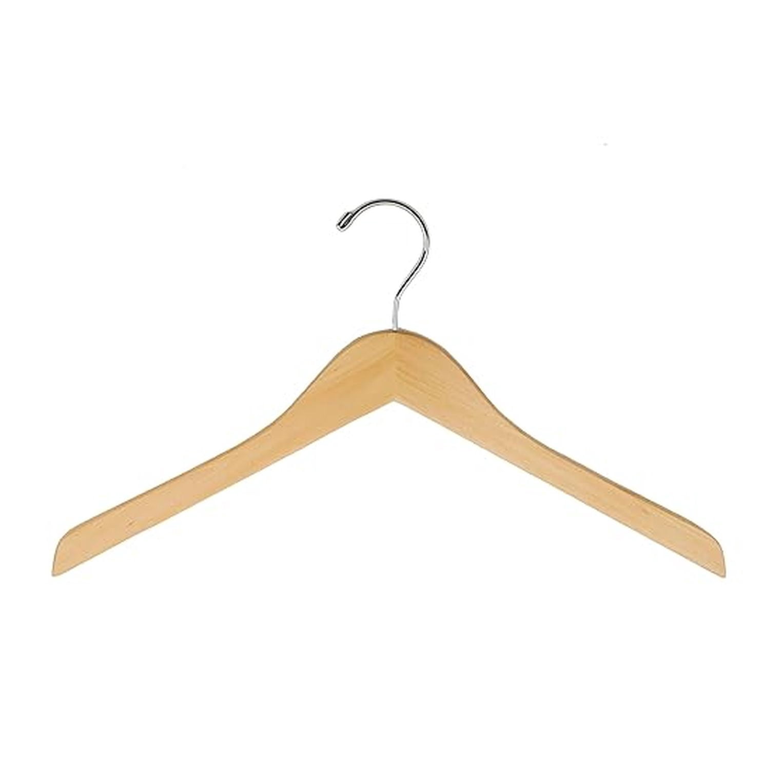 Wooden Hangers 17 Inch - Natural Wood Clothes Hangers with Swivel Hook ...