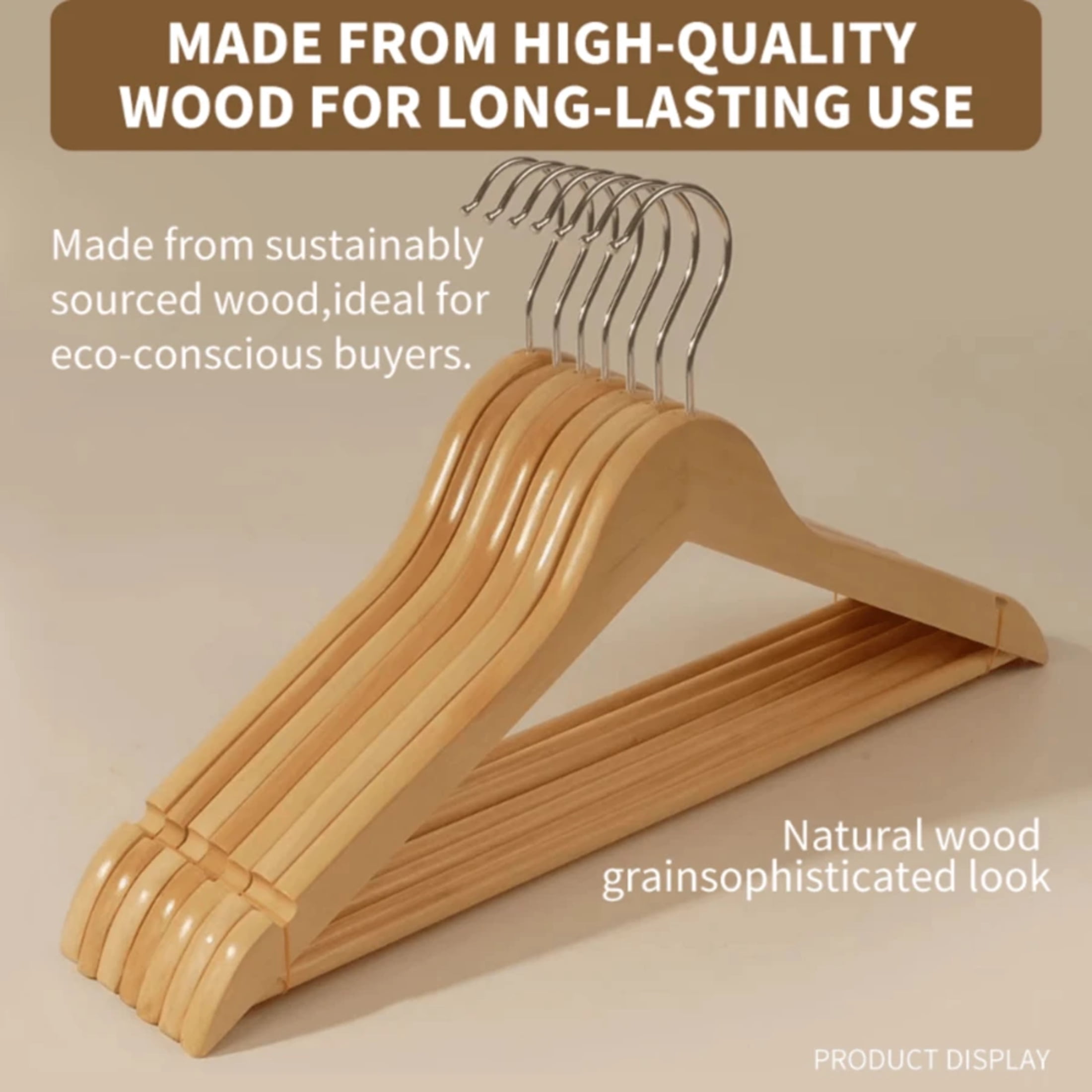 Wooden Hangers - 30 Pack, Heavy Duty, Non Slip Wood Hangers For Coats ...