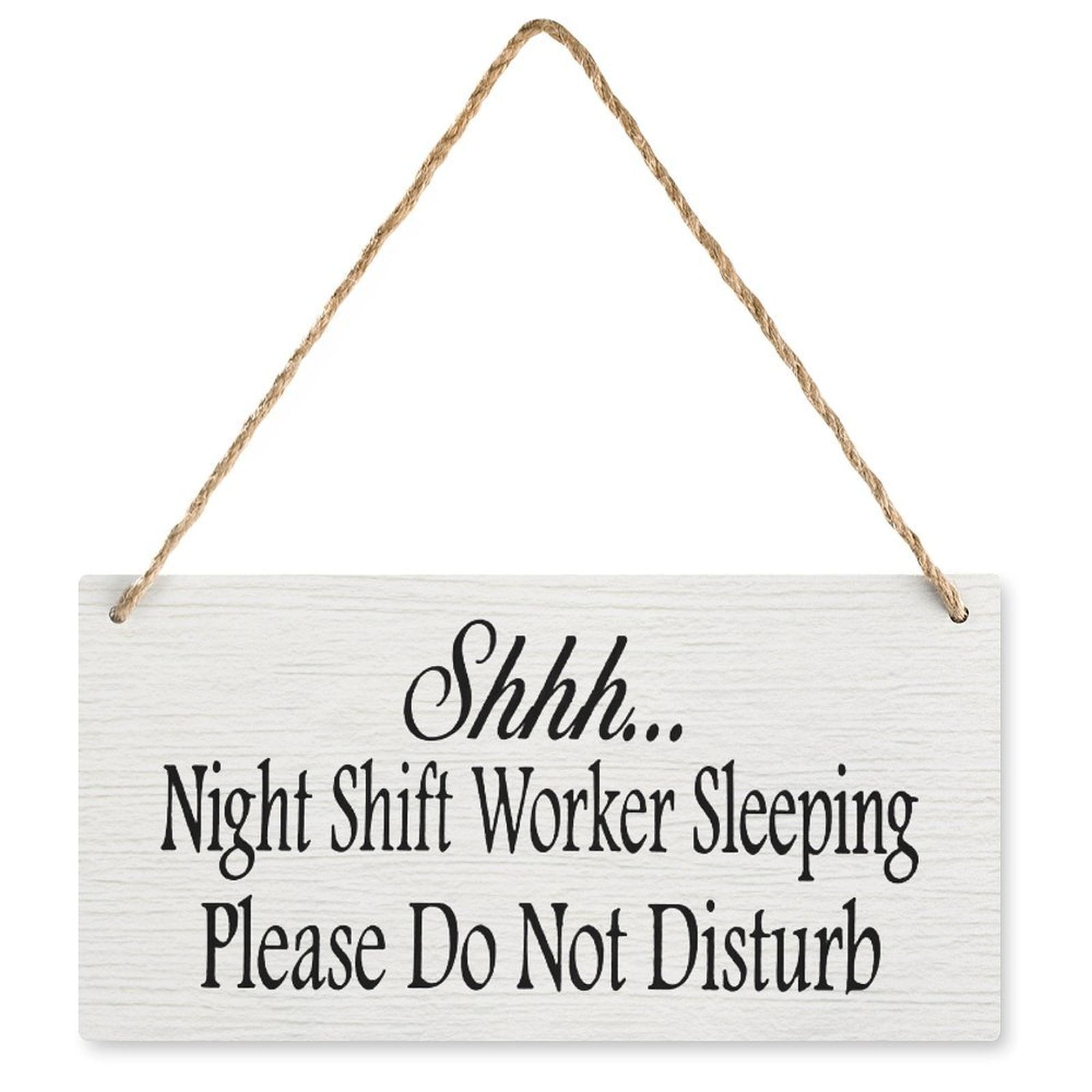 Wooden Hanging Sign Night Shift Worker Sleeping Do Not Disturb Wood ...