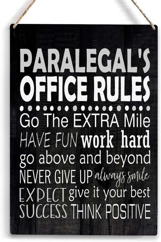 Wooden Hanging Sign Paralegal Office Decor Office Signs For Lawyer Law ...