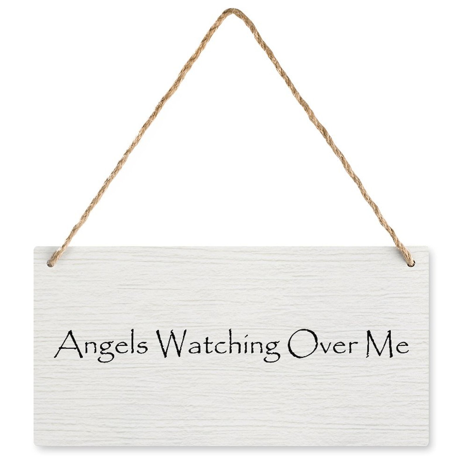 Wooden Hanging Sign Plaque Angels Watching Over Me Rustic Wood Sign ...
