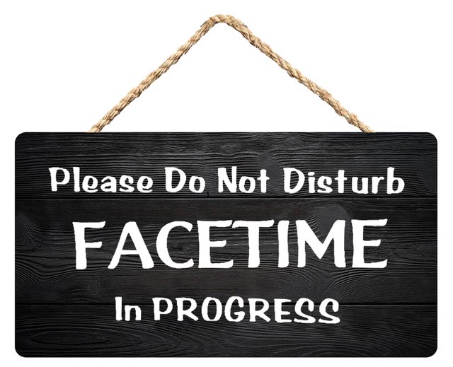 Please Do Not Disturb Facetime In Progress Wall Plaque Wood Signs Home ...