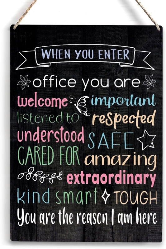 Wooden Hanging Sign When You Enter This Office School Counselor School ...