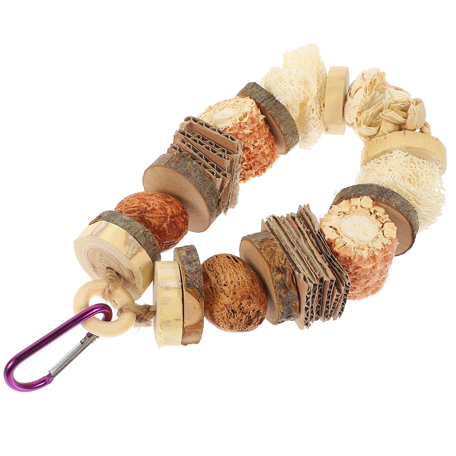 Wooden Hanging String Bunny Chew Toys for Rabbits Teeth Guinea Pig ...