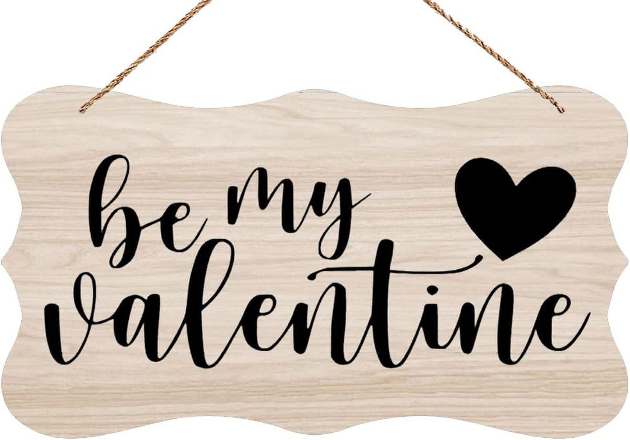 Wooden Hanging Be My Valentine XOXO Valentine Hanging Wall Art Sign ...