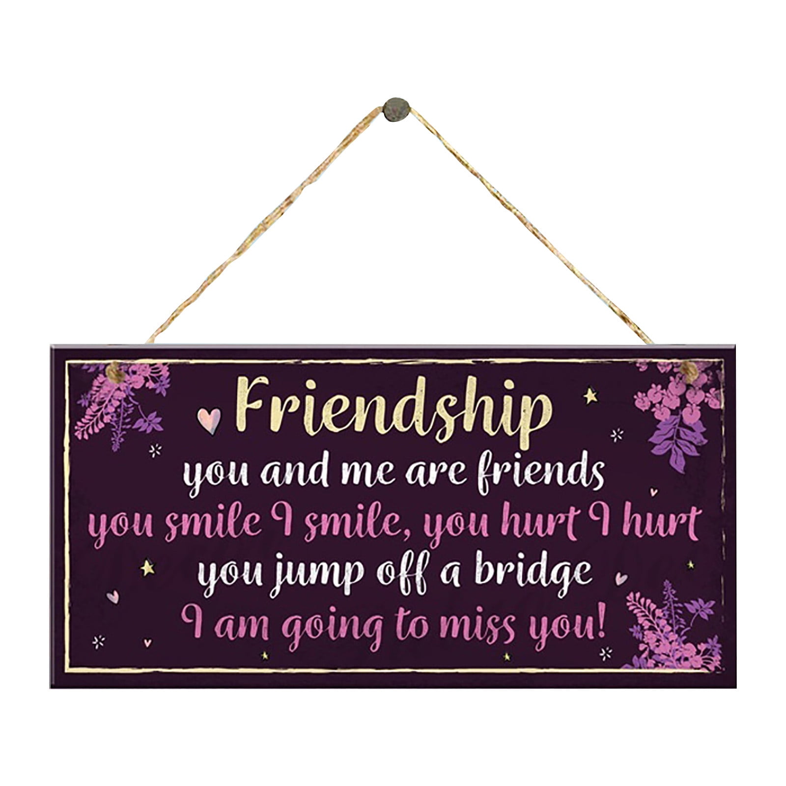 Wooden Hanging Welcome Sign Welcome Rectangular Farmhouse Outdoor ...