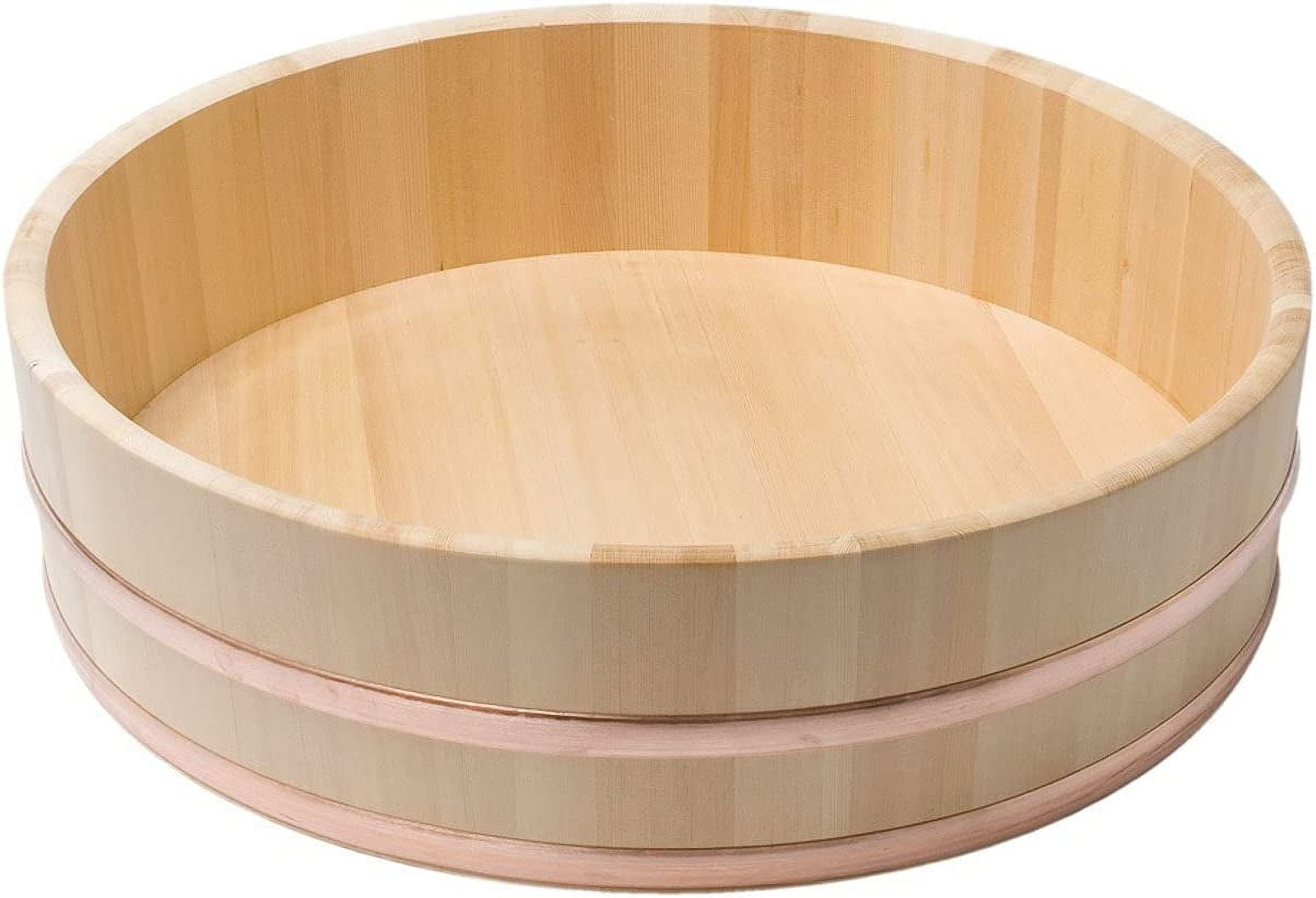 Wooden Hangiri Sushi Rice Mixing Bowl Tub for Sushi Restaurant Sushi ...