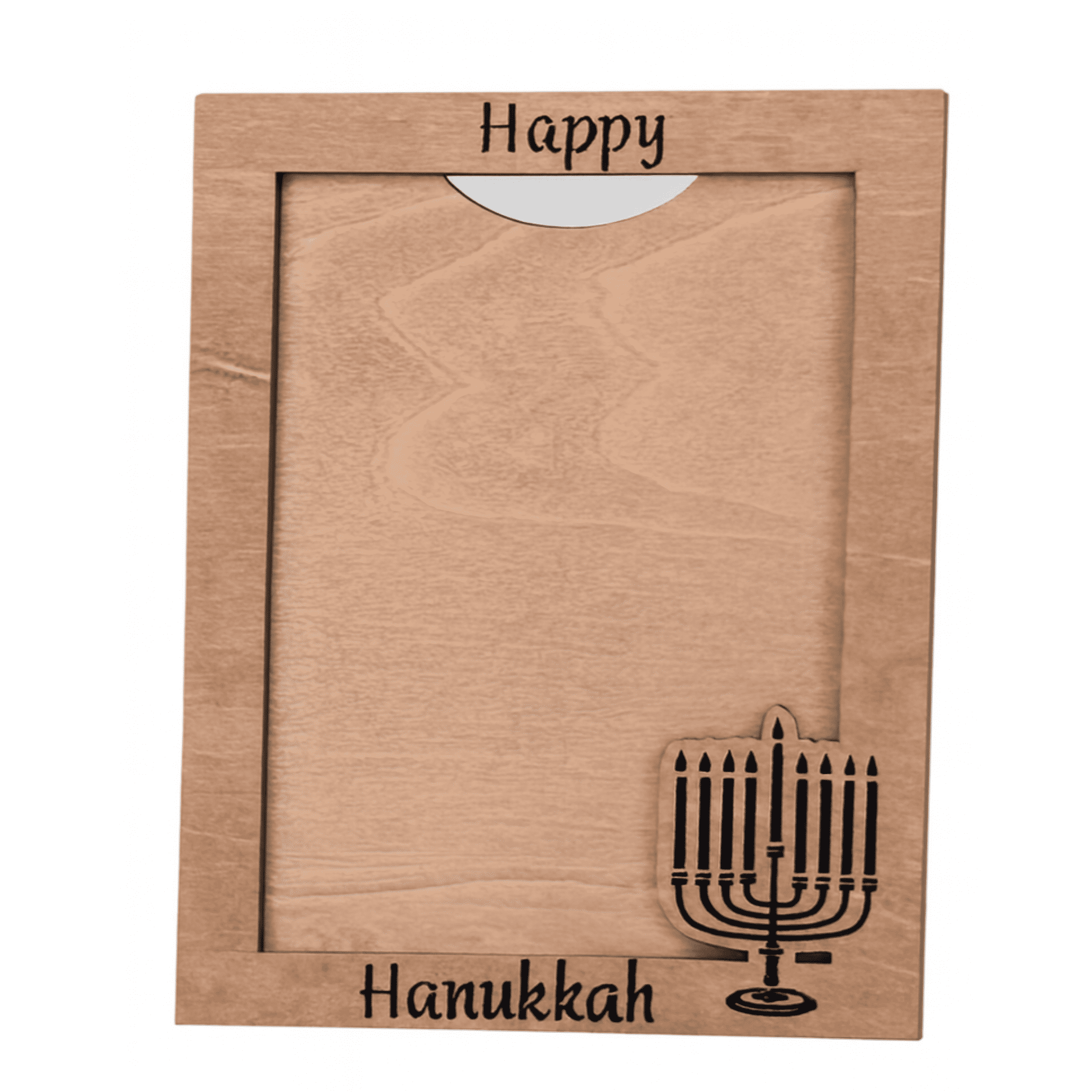 Wooden Happy Hanukkah Picture Frame, 5x7 Inch Display with Stand, Wall ...