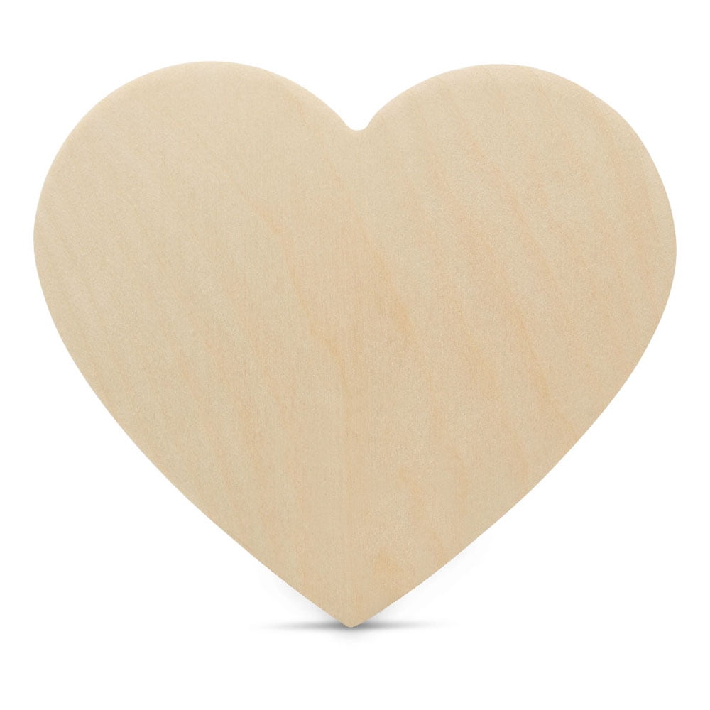 Wooden Heart Cutouts for Crafts 14 inch, 1/4 inch Thick, Pack of 1 ...