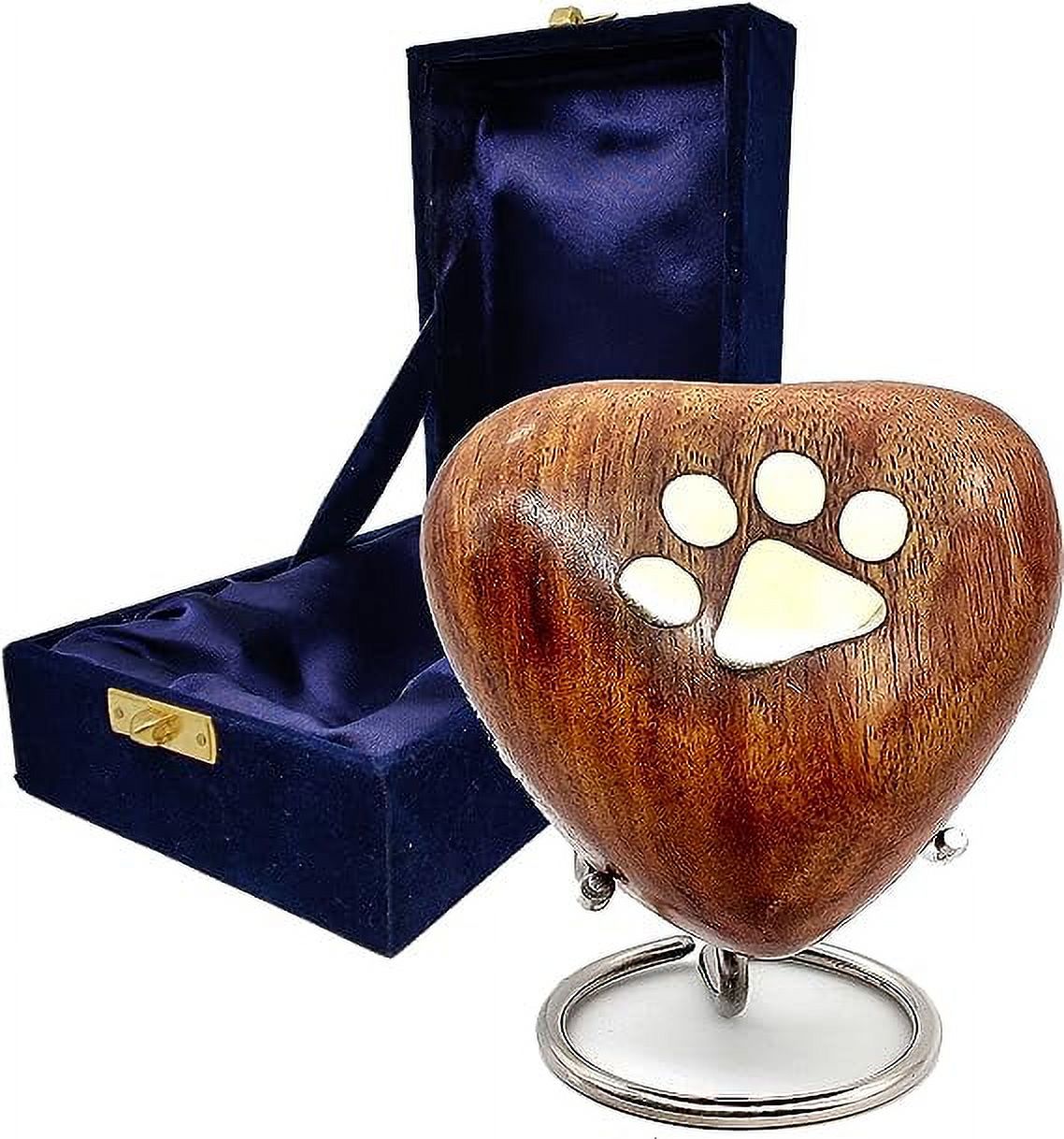 Wooden Heart Keepsake Urn - Mini Ash Urn Small Handcrafted Cremation ...