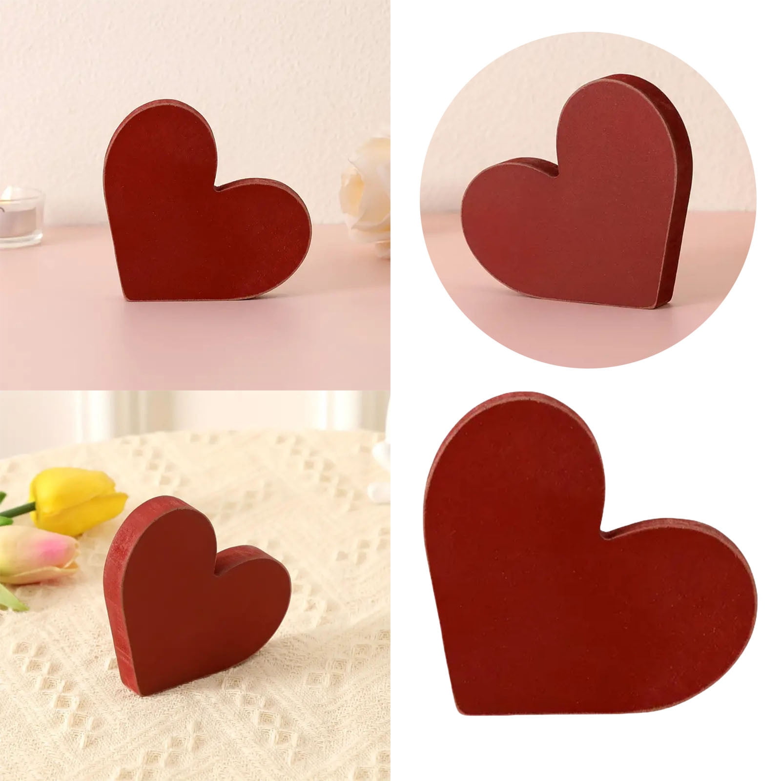 Wooden Heart Shaped Hanging Ornaments Heart Wood DIY Crafts Ornament ...