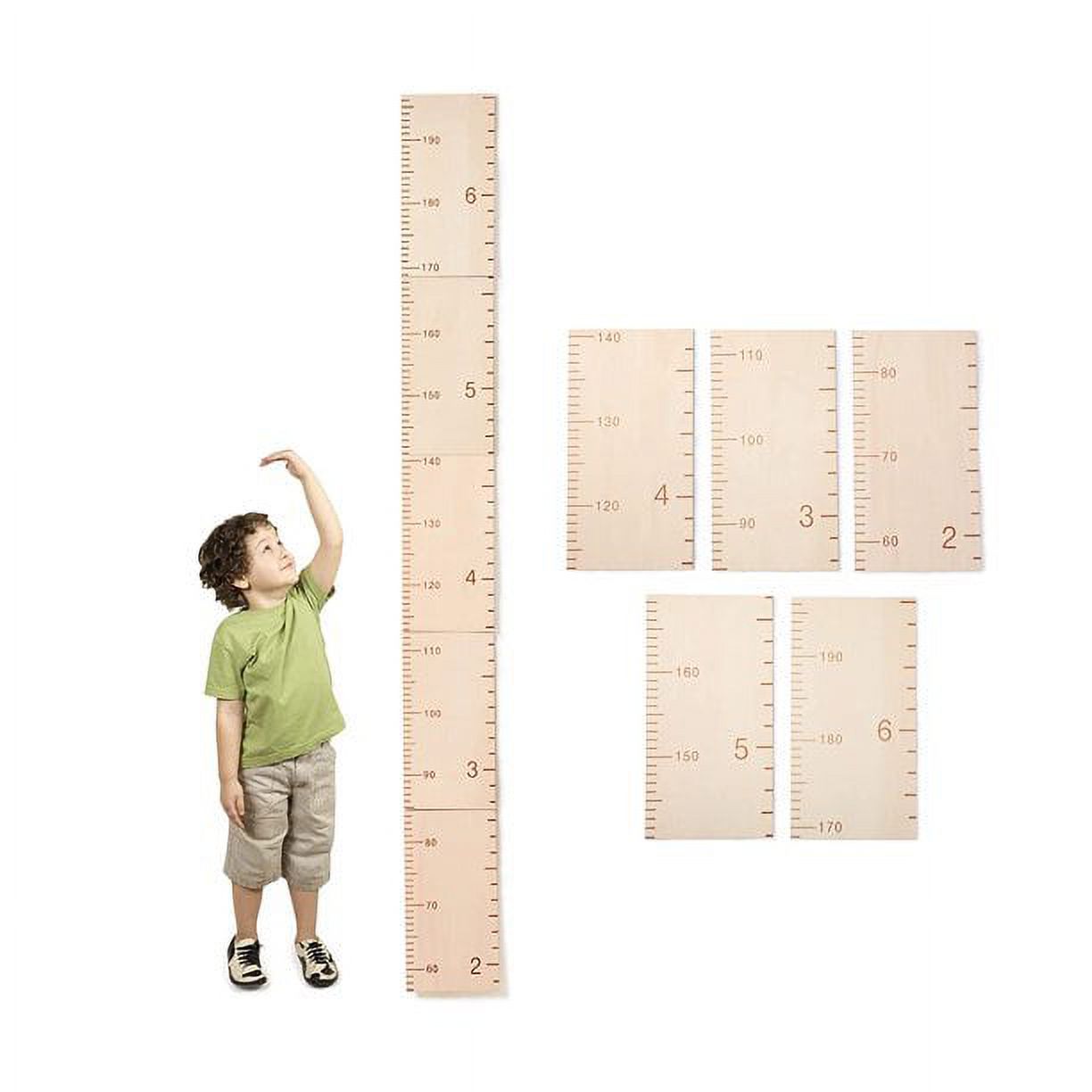 Wooden Height Growth Chart for Kids, Wooden Ruler Kids Height Wall ...