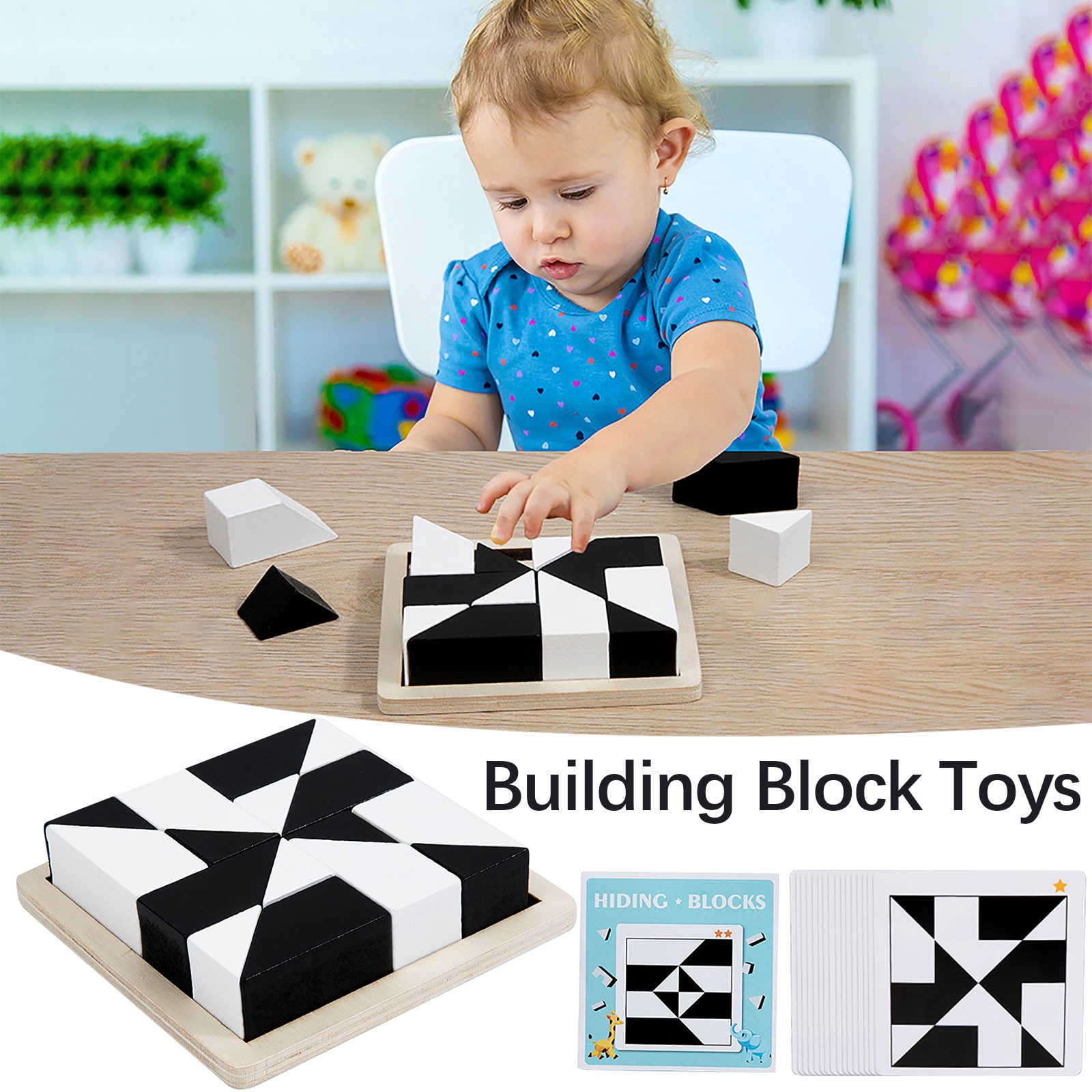 Wooden Hidden Block Puzzle for Kids - Early Learning Educational Toy ...