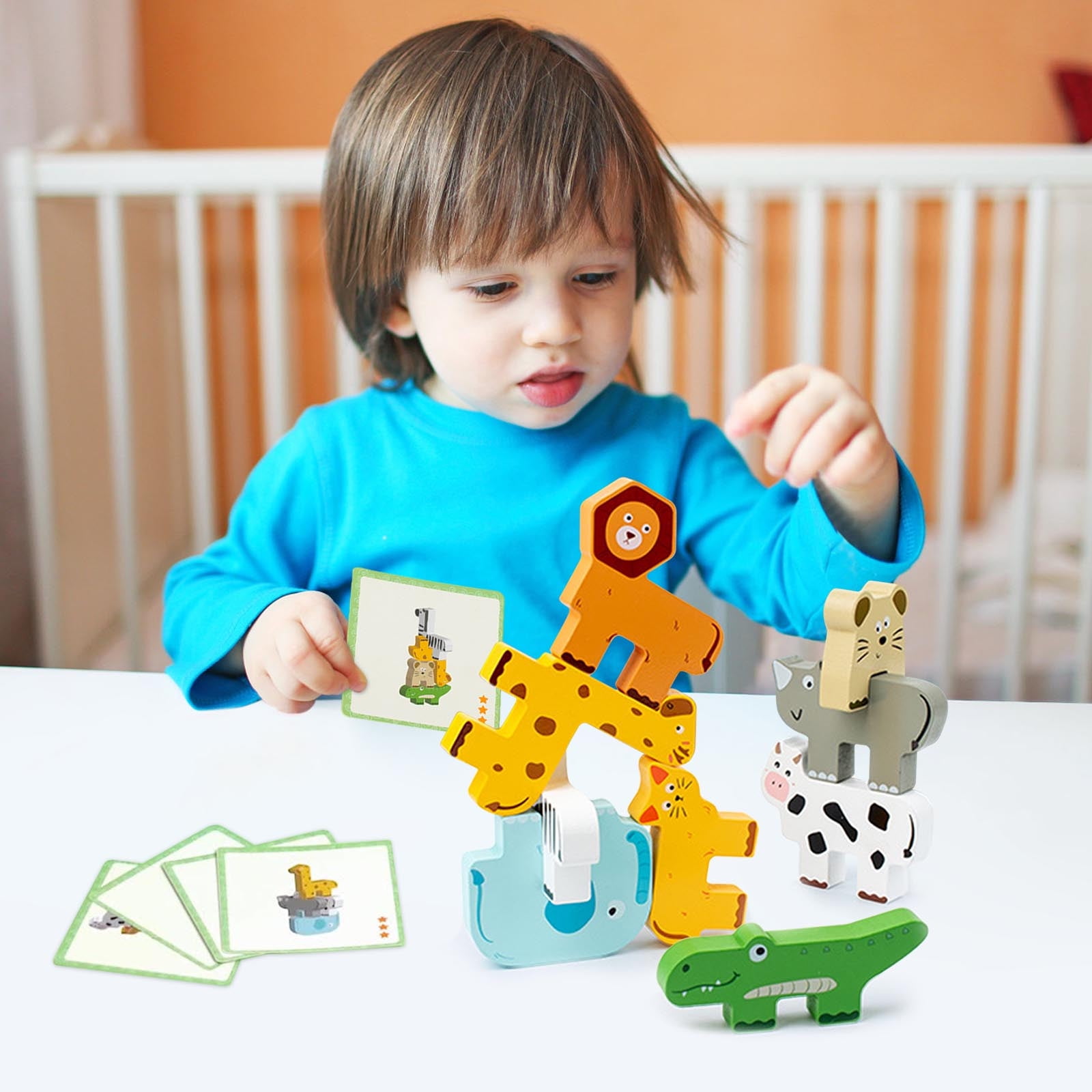 Wooden Hidden Block Puzzle,Wood Building Blocks Set For Kids,Rainbow ...