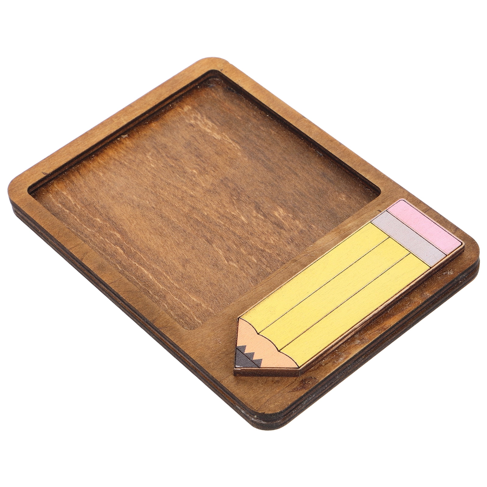 Wooden Holder Dispenser Portable Wooden Sticky Tabs Organizer Memo ...