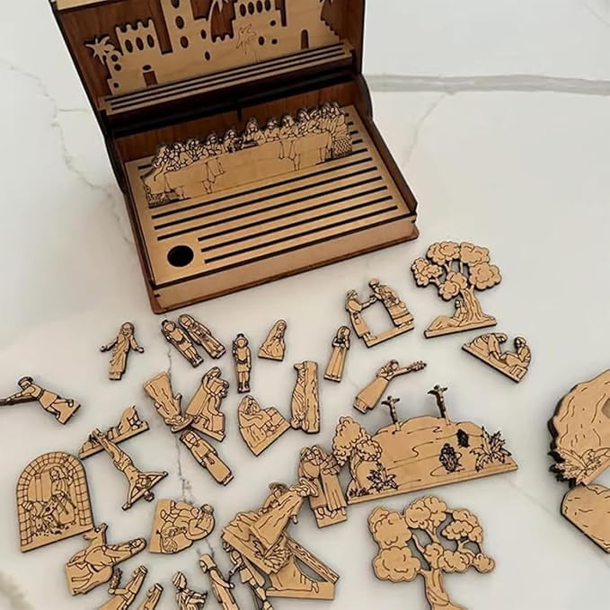 Wooden Holy Week Book Playset – DIY Easter Resurrection Scene Decor ...